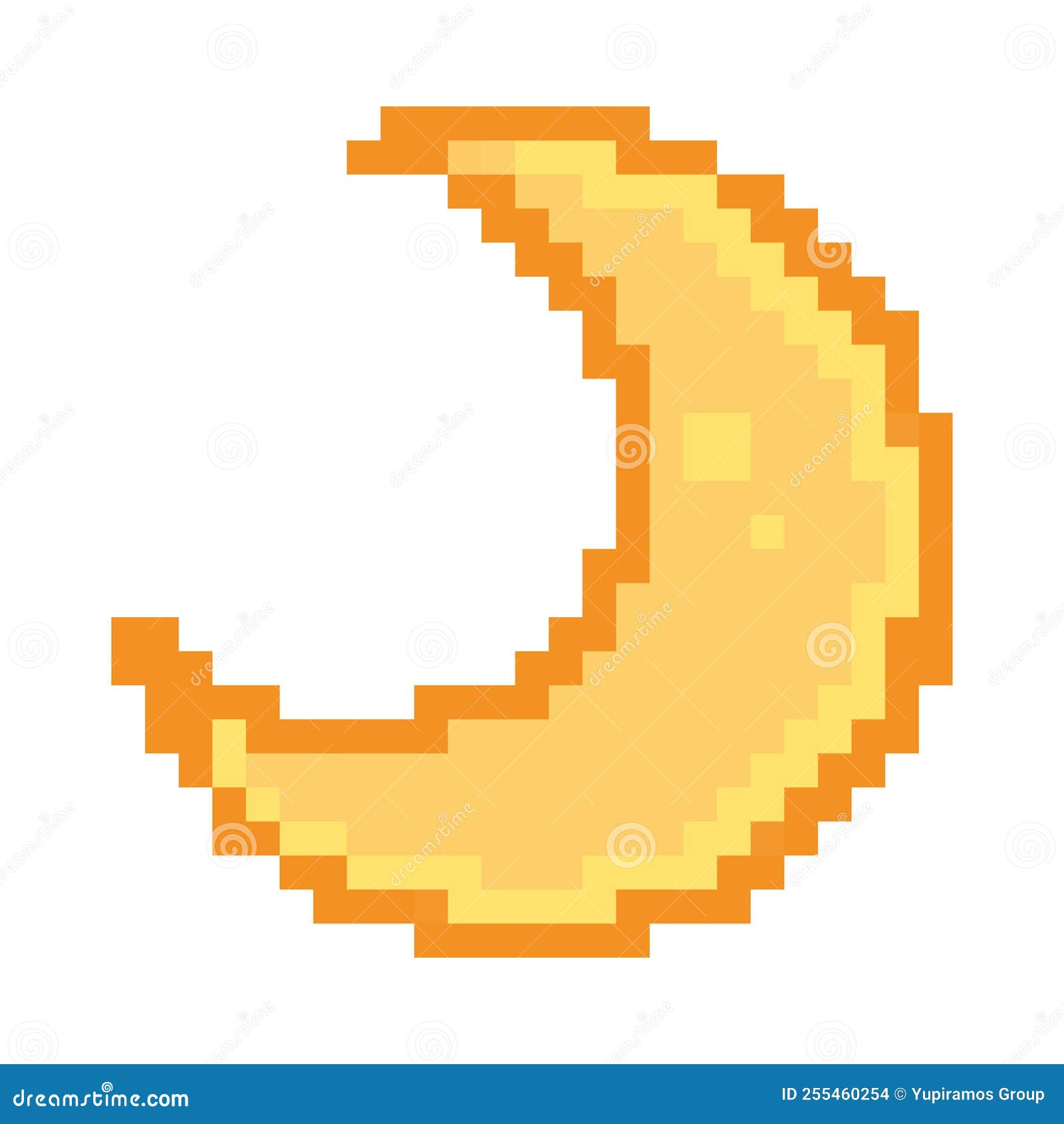 Moon Pixel Art Vector Illustration | CartoonDealer.com #255460254