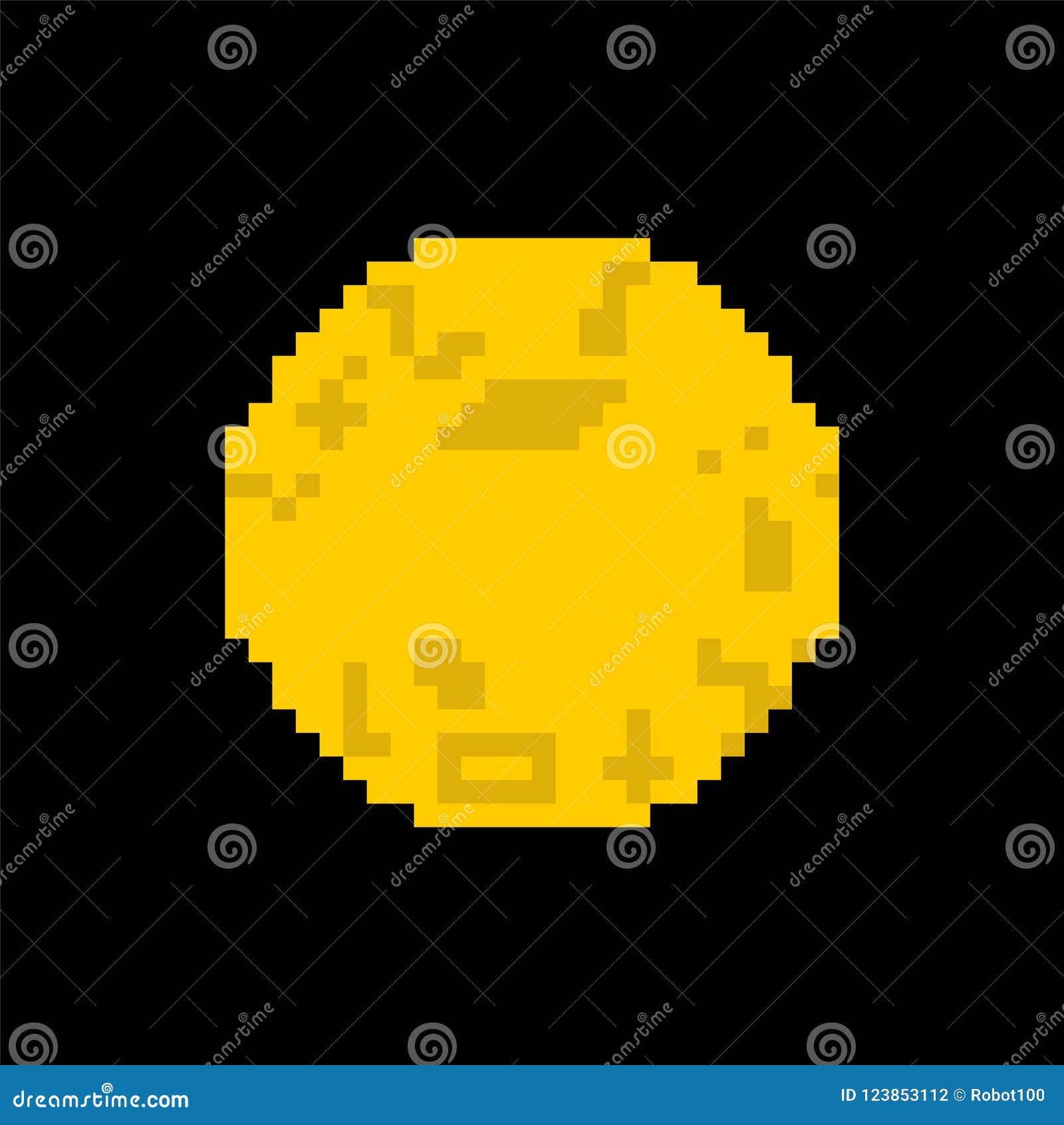 Moon Pixel Art Vector Illustration | CartoonDealer.com #255460254