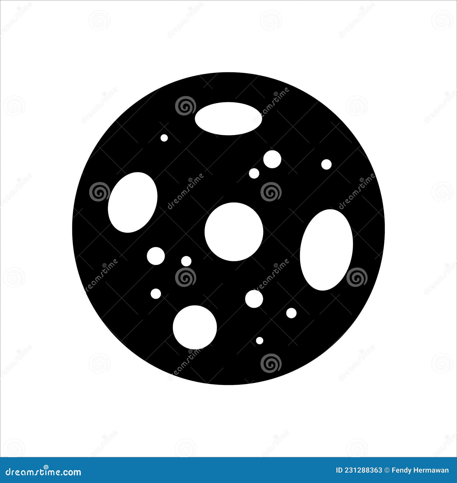 Moon - Planet - Space Icon Vector Design Template Stock Vector ...