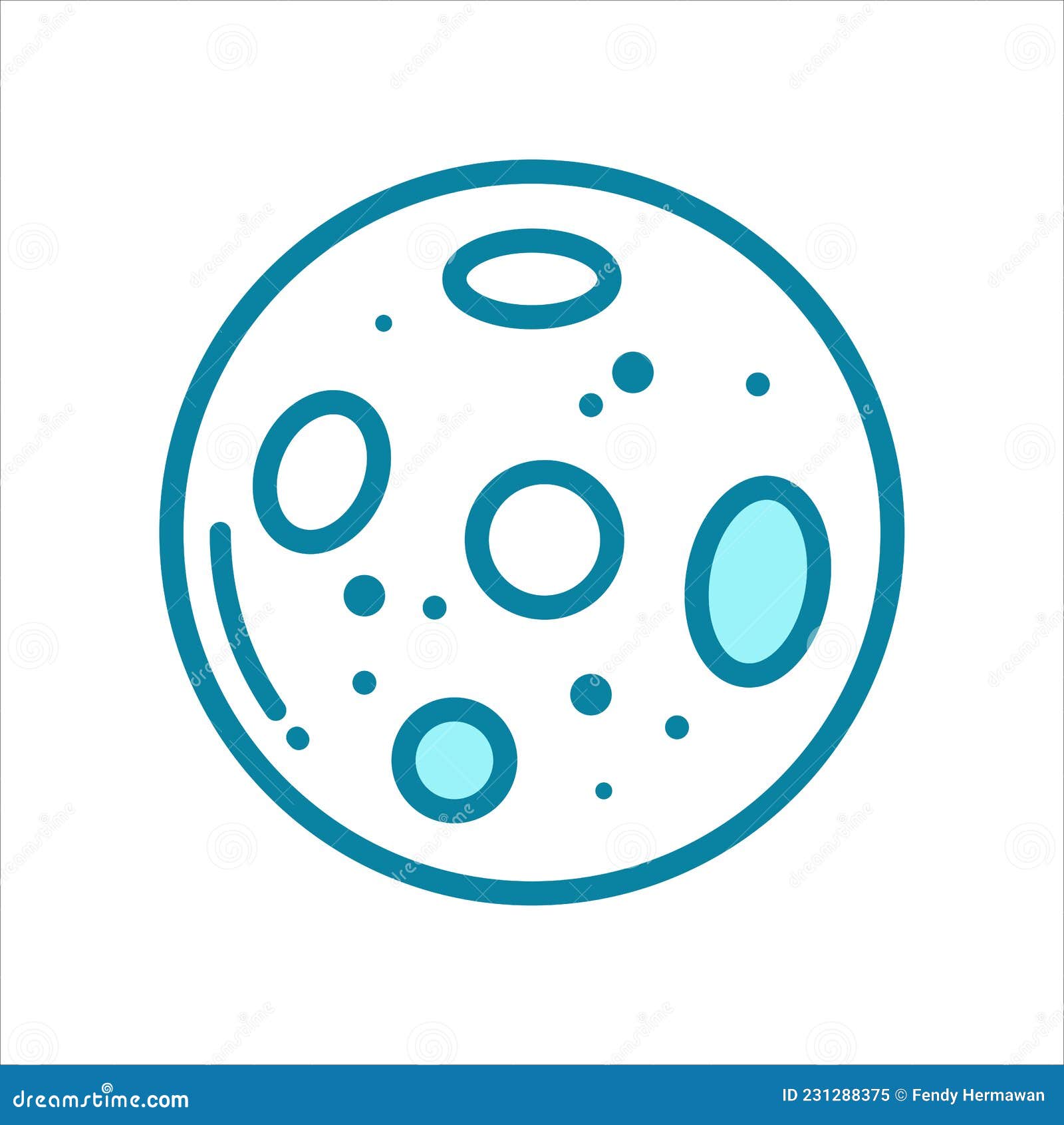 Moon - Planet - Space Icon Vector Design Template Stock Vector ...