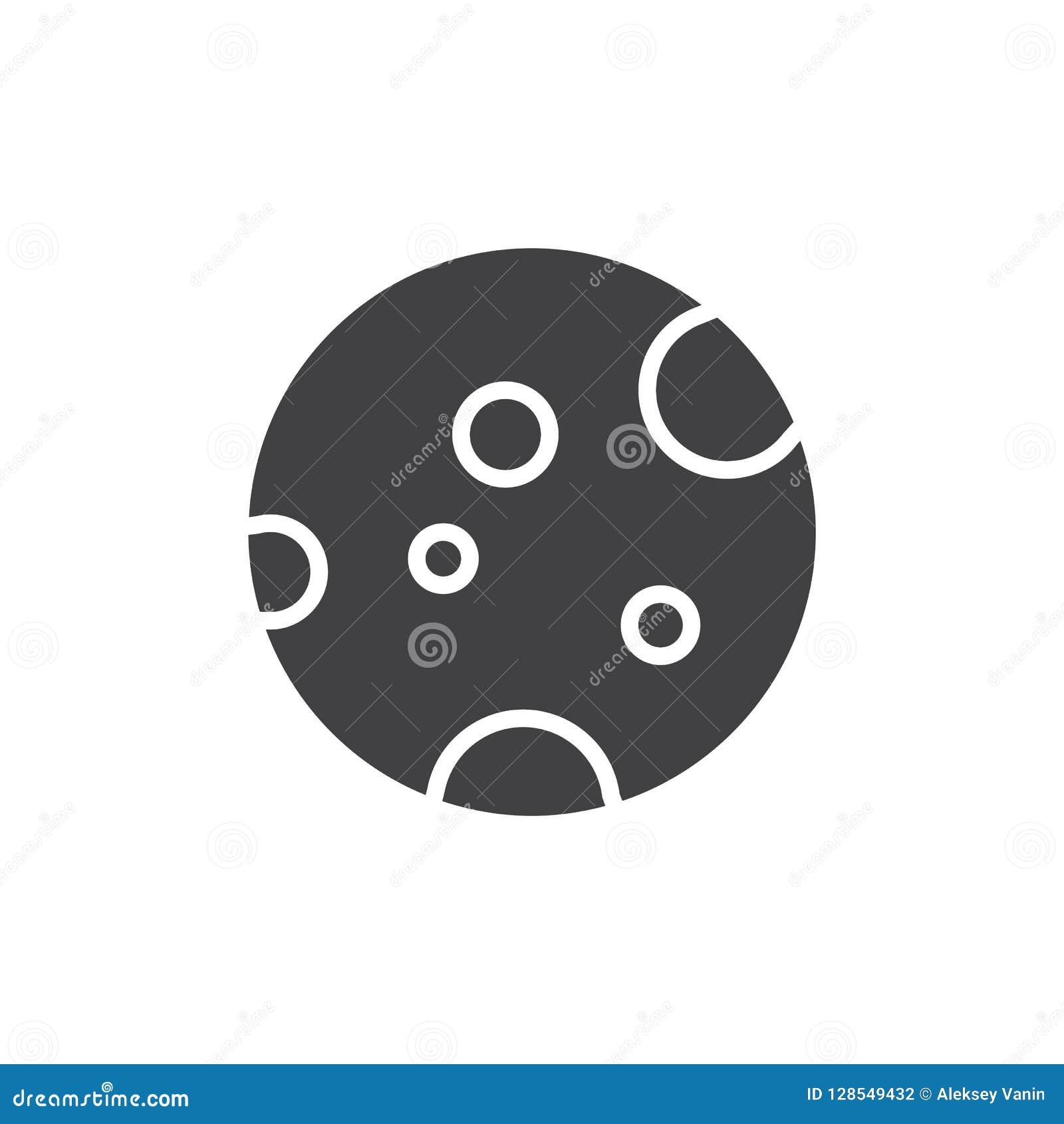 Moon planet vector icon stock vector. Illustration of satellite - 128549432