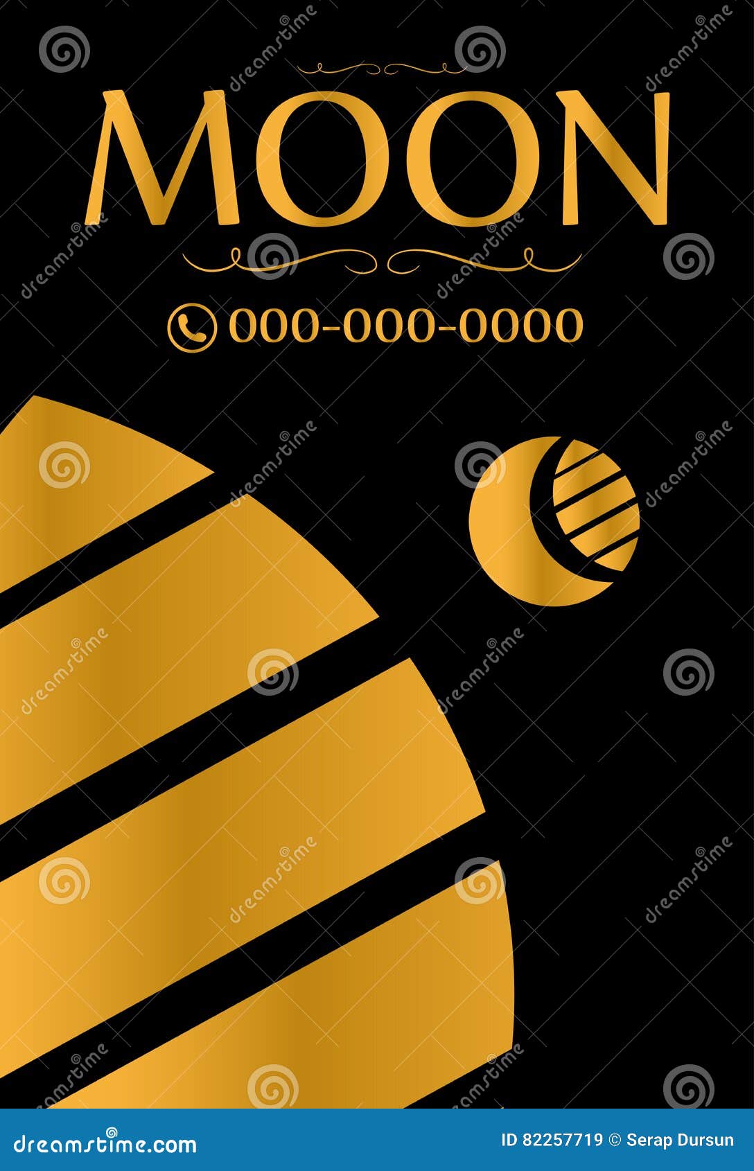 Moon Poster Concept Design stock vector. Illustration of banner - 82257719
