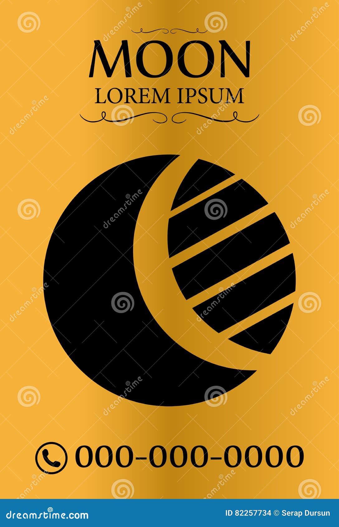 Moon Poster Concept Design stock vector. Illustration of brochure ...