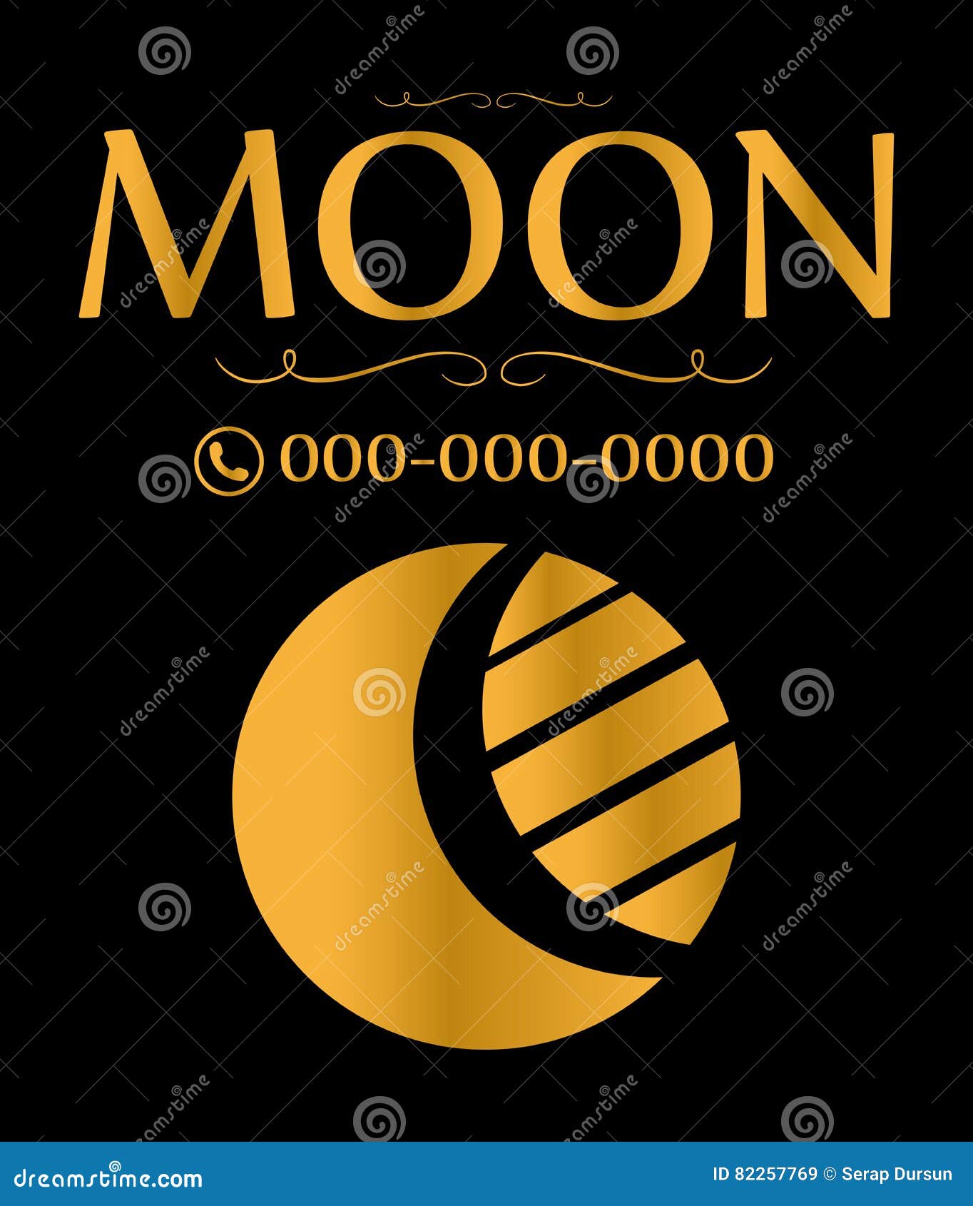 Moon Poster Concept Design stock vector. Illustration of design - 82257769