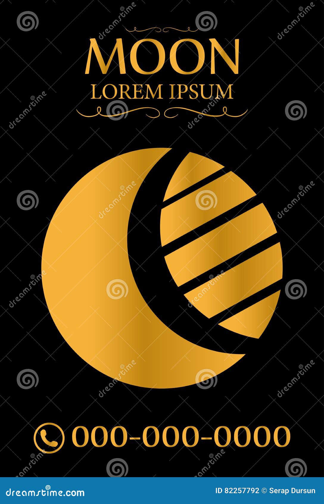 Moon Poster Concept Design stock illustration. Illustration of full ...