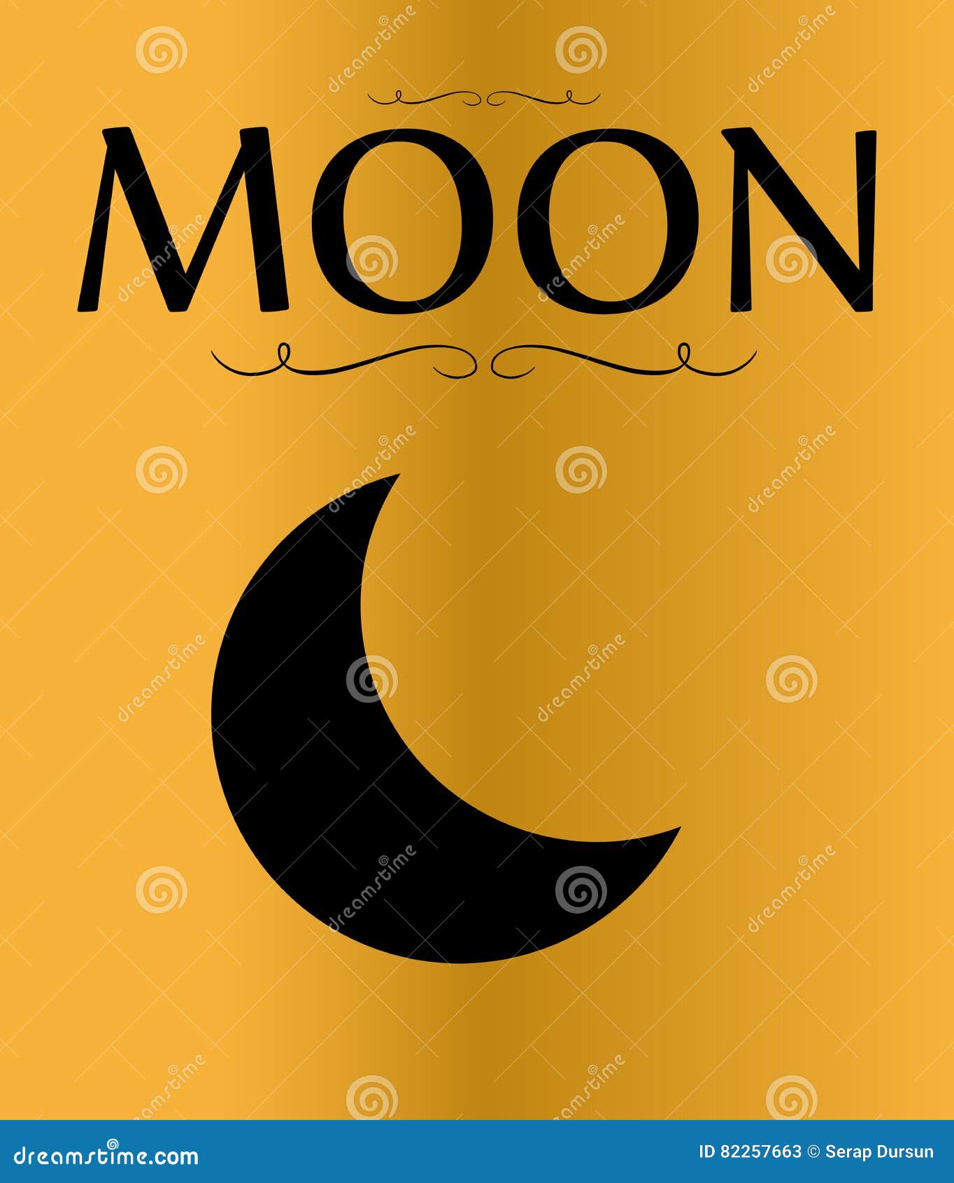 Moon Poster Concept Design stock vector. Illustration of abstract ...
