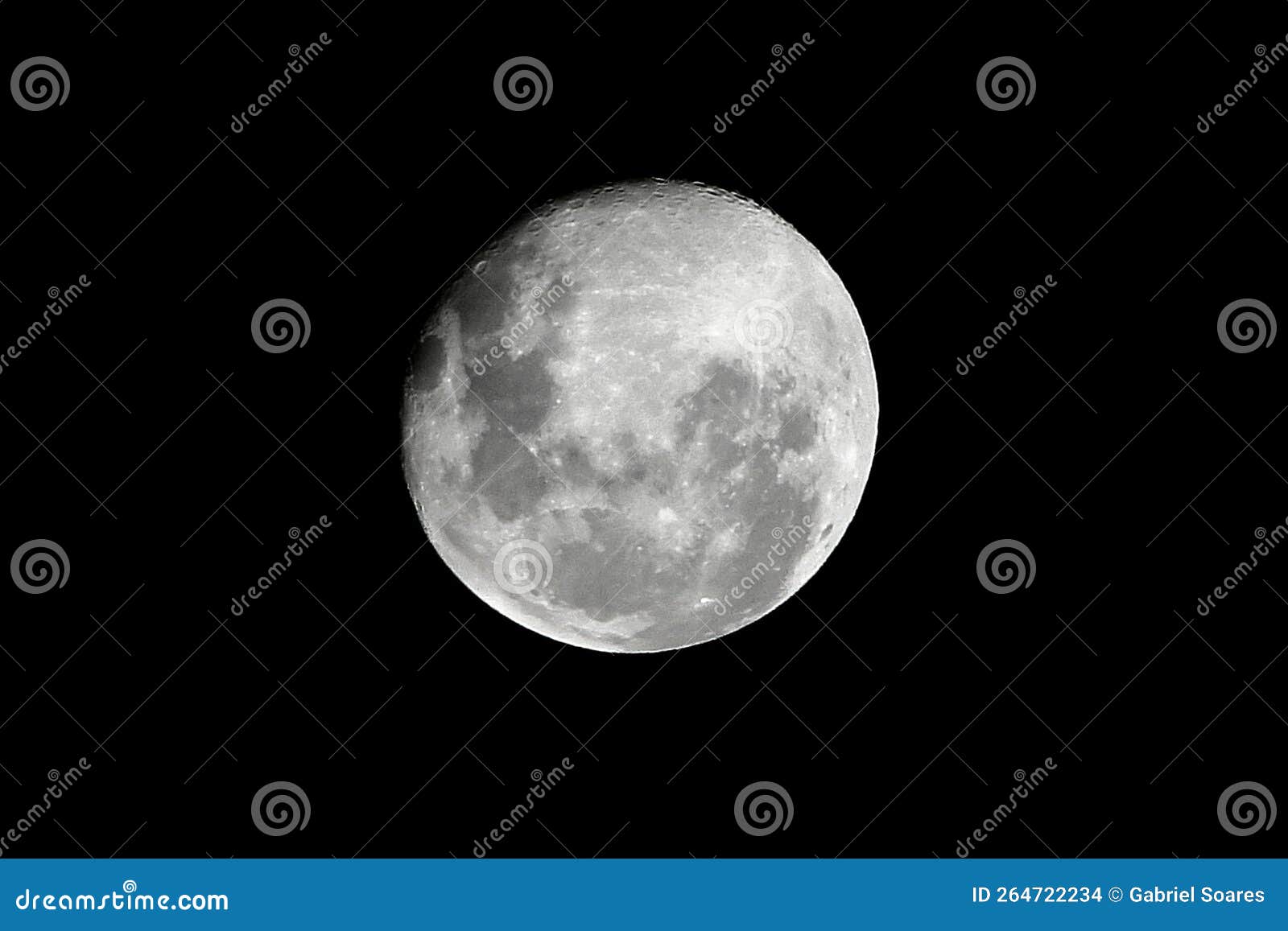 Moon stock photo. Image of fullmoon, circle, midnight - 264722234