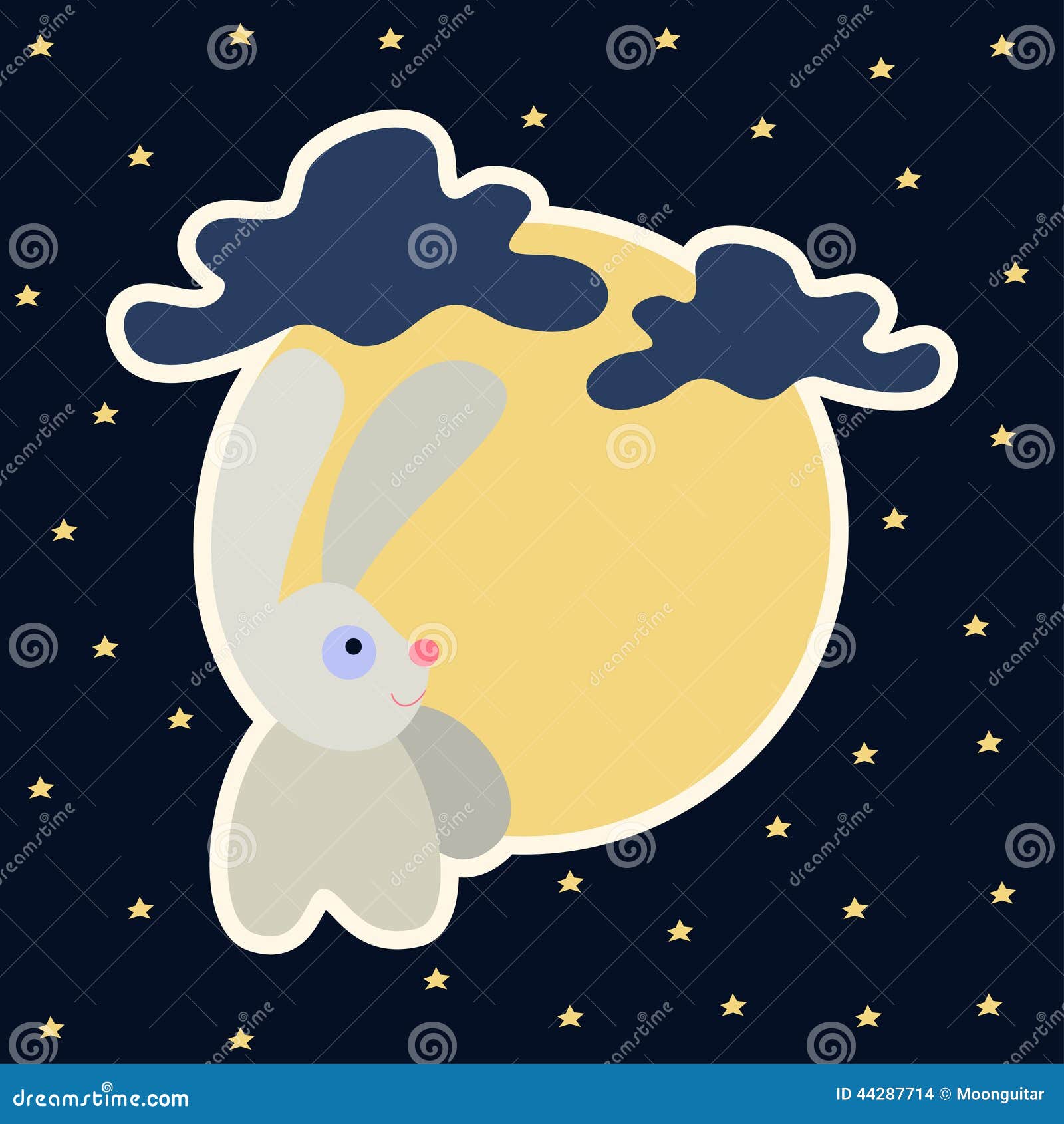 Moon Rabbit of Mid Autumn Festival. Chuseok Stock Vector - Illustration ...