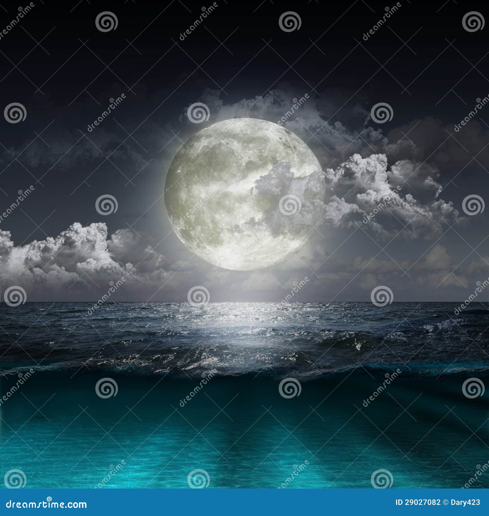 Moon reflecting in a lake stock photo. Image of moonlight - 29027082