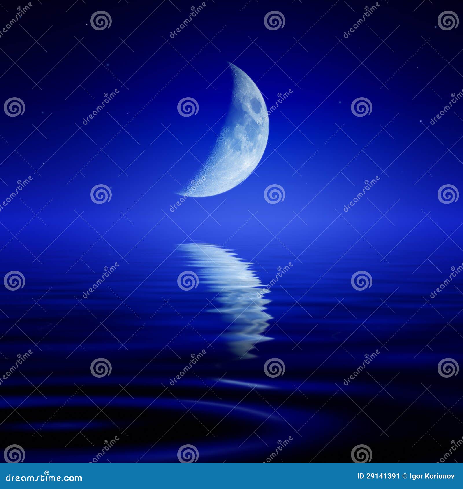 Moon with Reflection stock image. Image of nature, round - 29141391