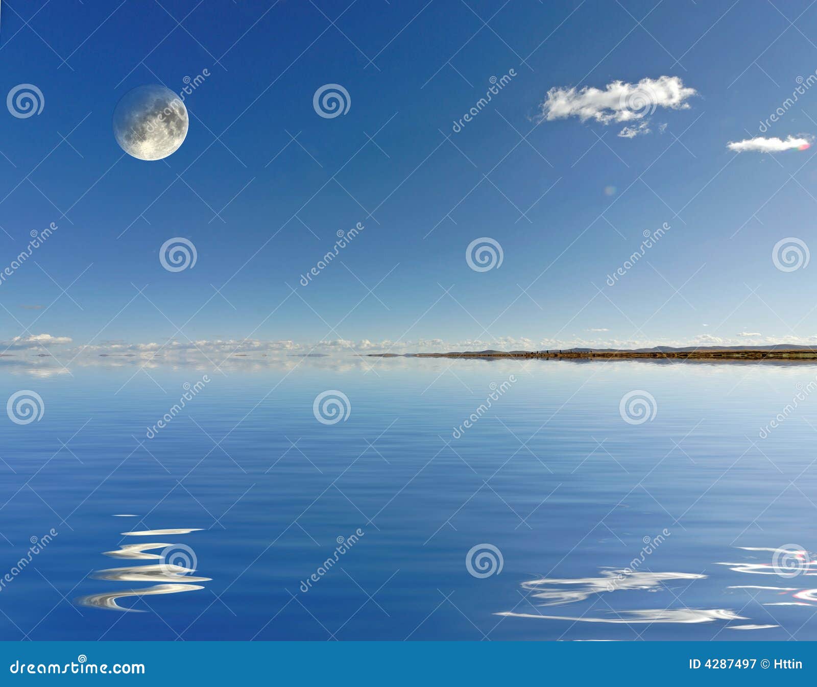 Moon Reflection Royalty Free Stock Photography - Image: 4287497