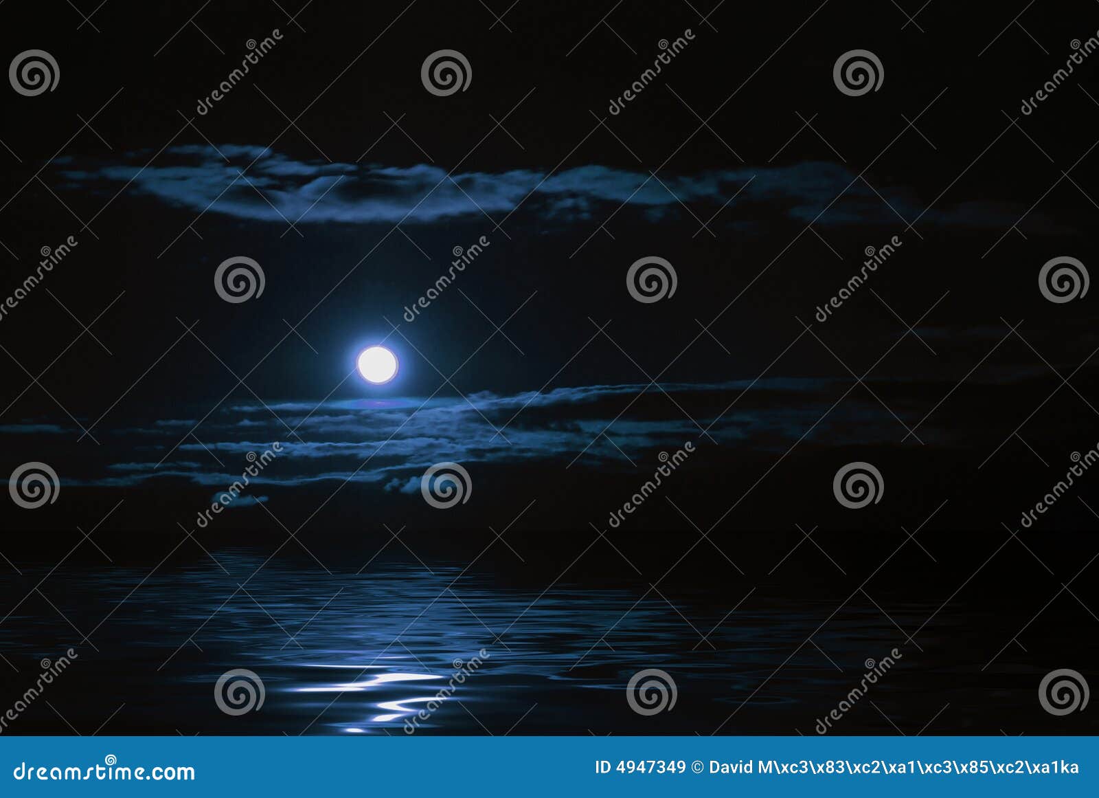 Moon reflection stock image. Image of romance, river, silence - 4947349
