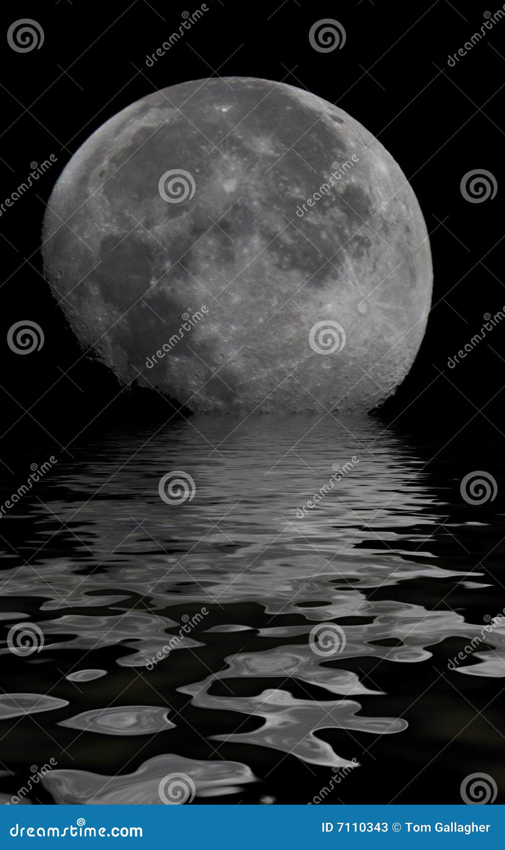 Moon reflection stock image. Image of reflection, dark - 7110343