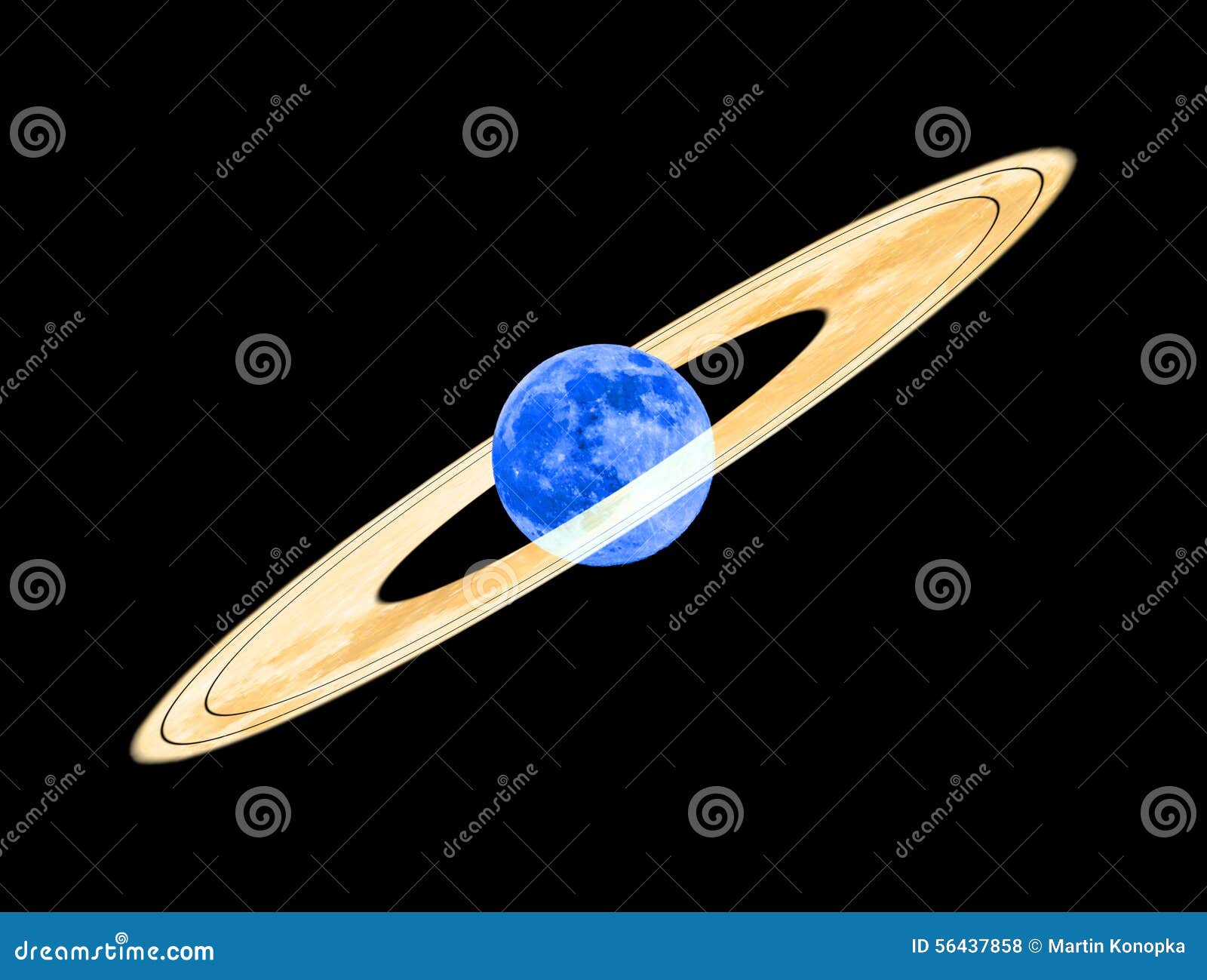 Moon with rings stock photo. Image of ring, face, astrology - 56437858