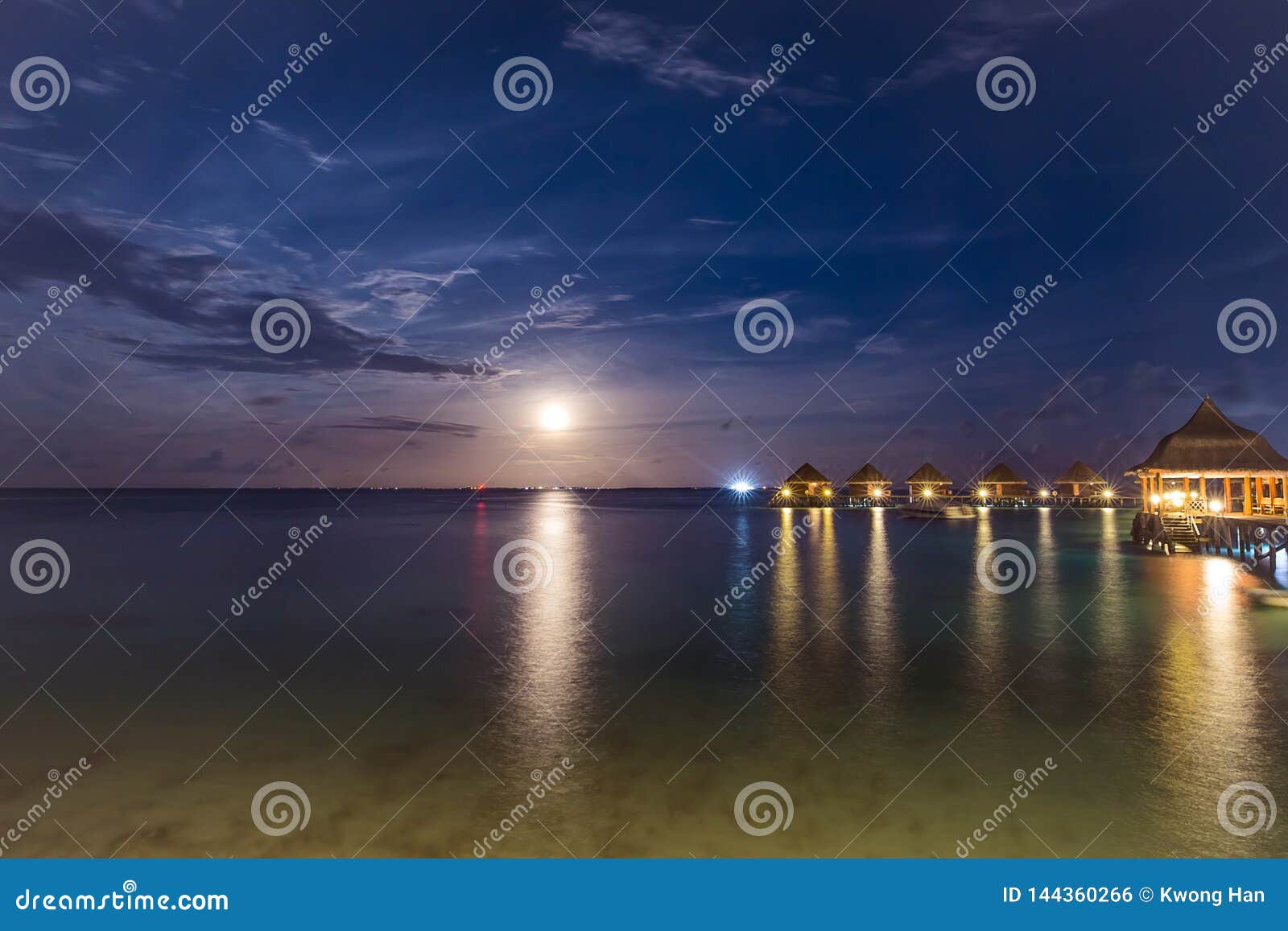 Moon Rise stock photo. Image of blue, evening, scene - 144360266