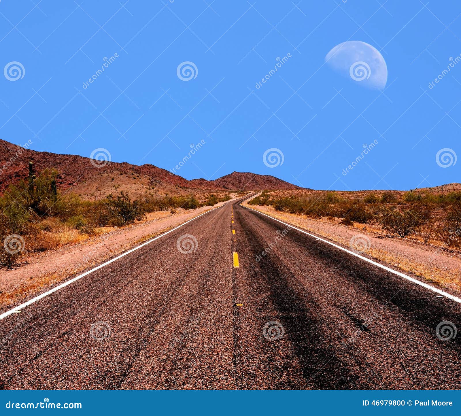 Moon and road stock photo. Image of national, moon, road - 46979800