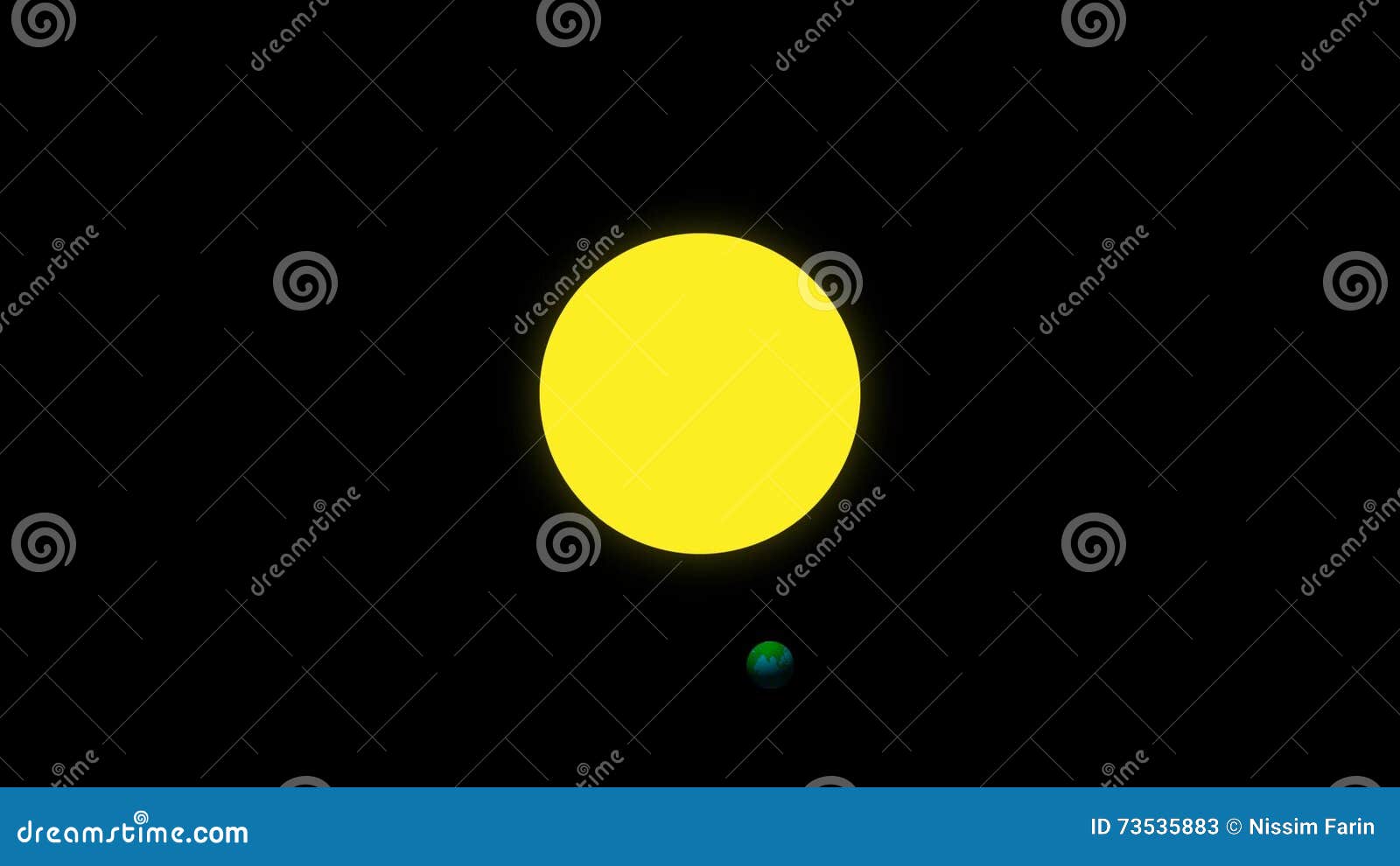 Moon Rotate Around Earth Orbit Around Sun Full Year Cycle Stock Video ...