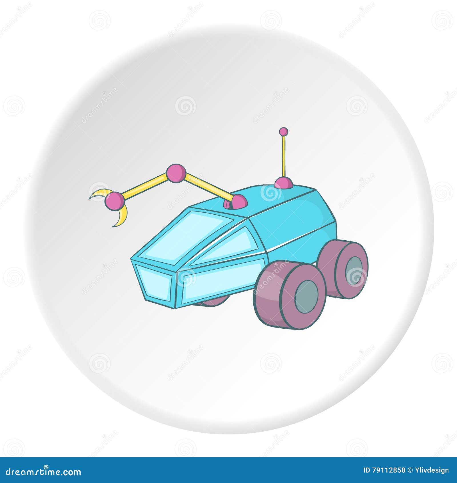 Moon Rover Icon, Cartoon Style Stock Vector - Illustration of astronomy ...