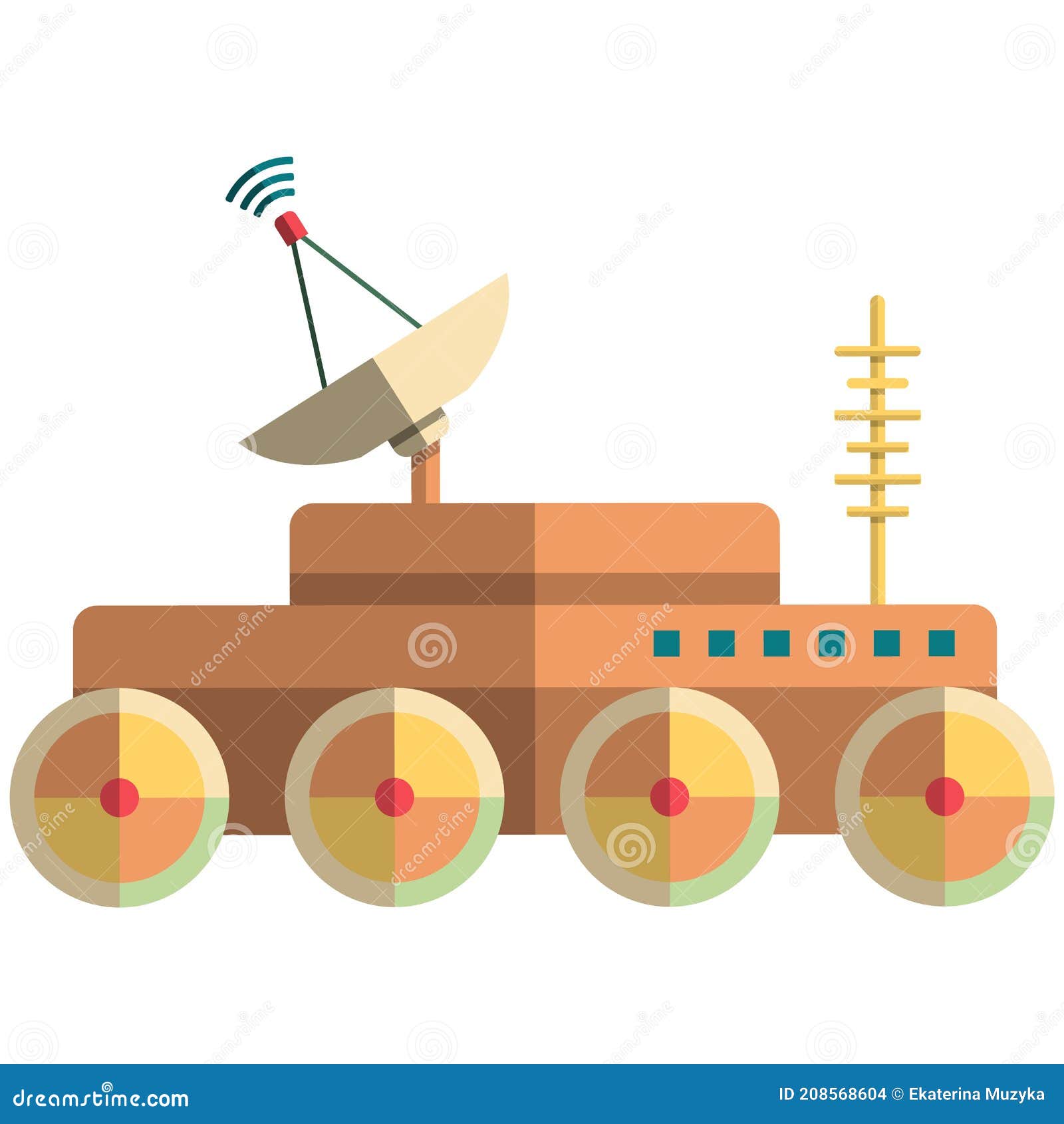 Moon Rover Icon, Flat Vector Isolated Illustration. Space Exploration ...