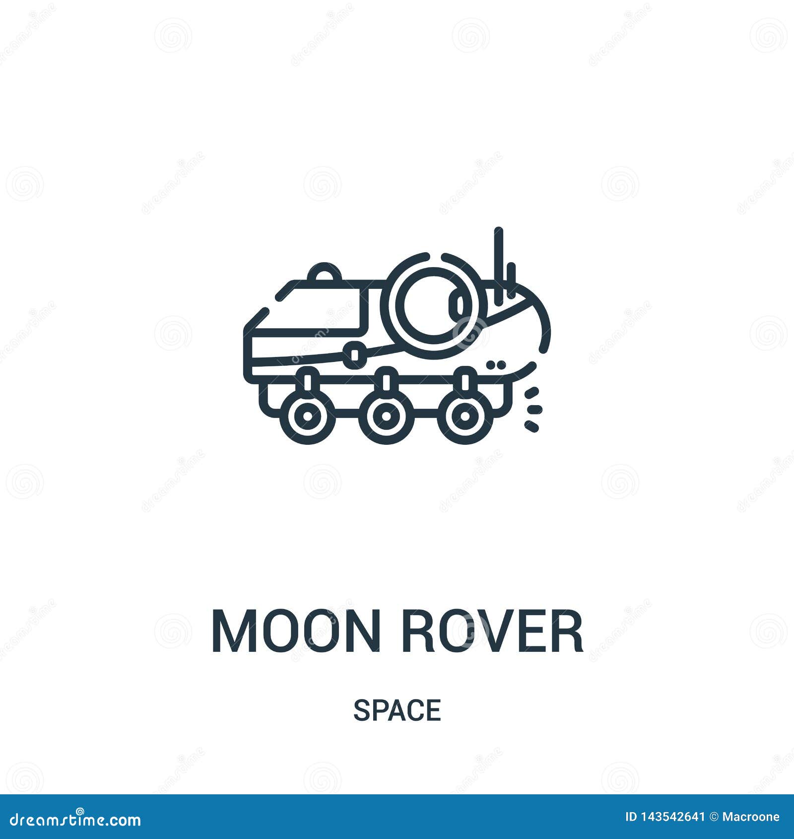 Moon Rover Icon Vector from Space Collection. Thin Line Moon Rover ...