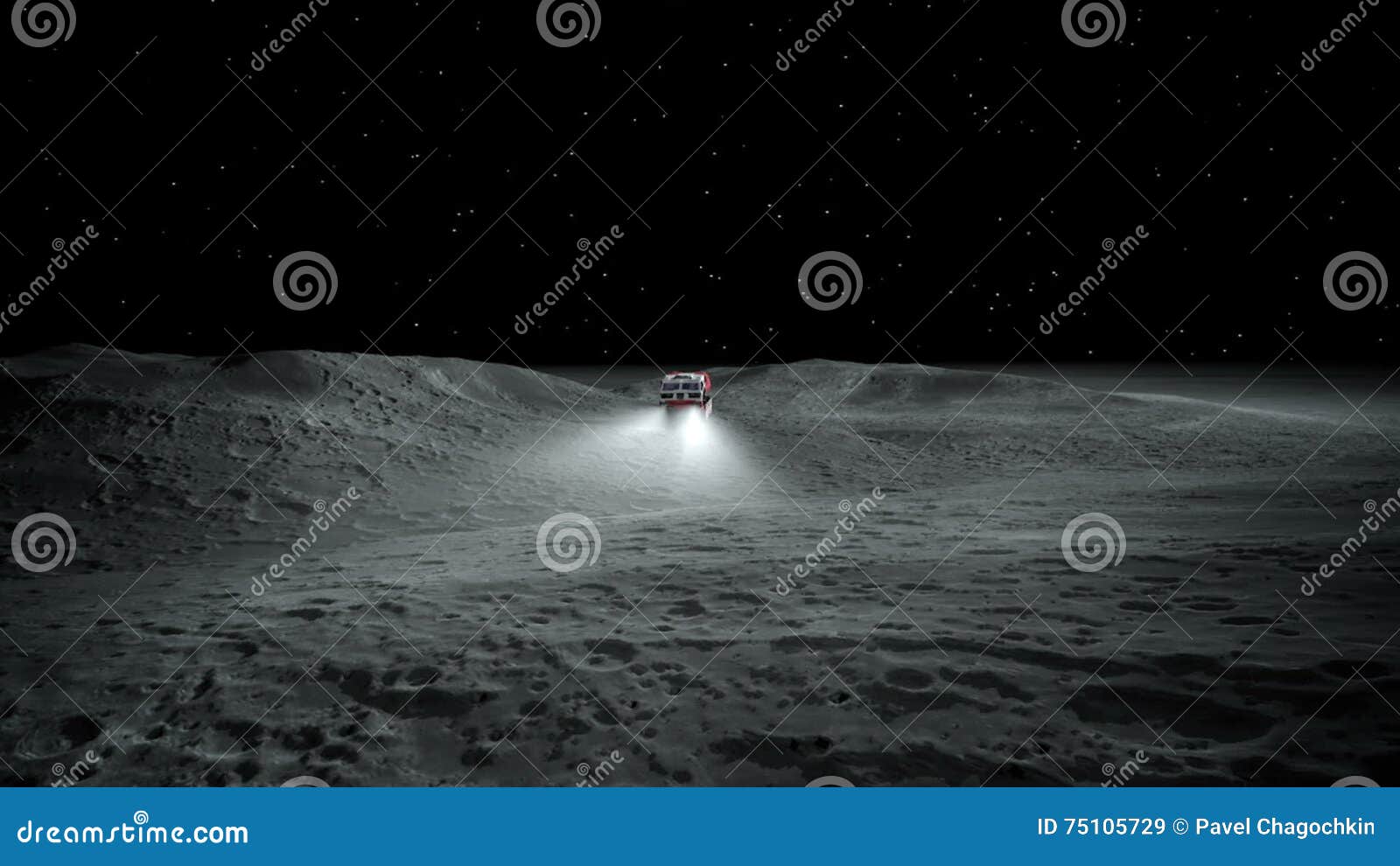 Moon Rover on the Moon. Space Expedition Stock Video - Video of world ...