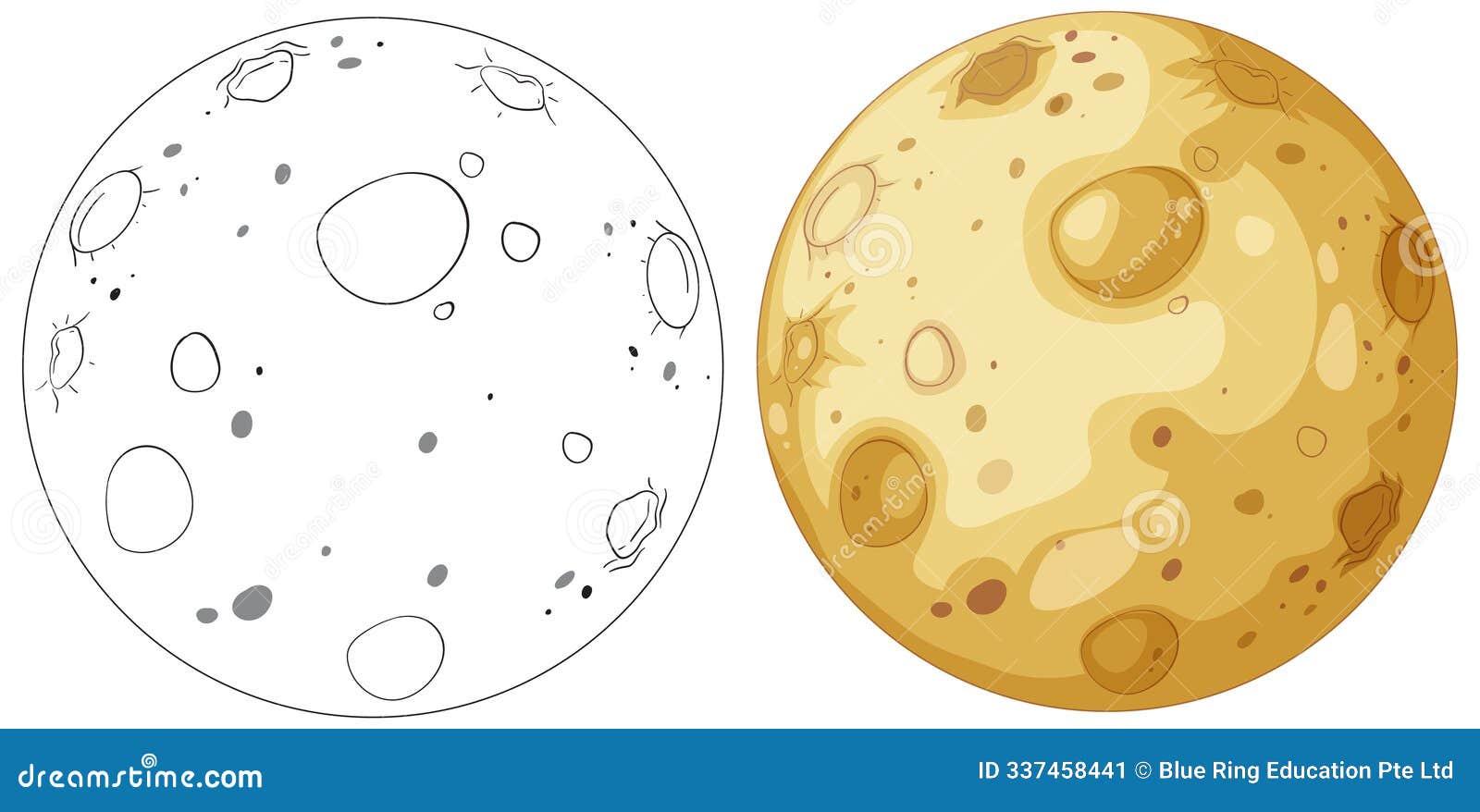 The moon s surface stock vector. Illustration of body - 337458441