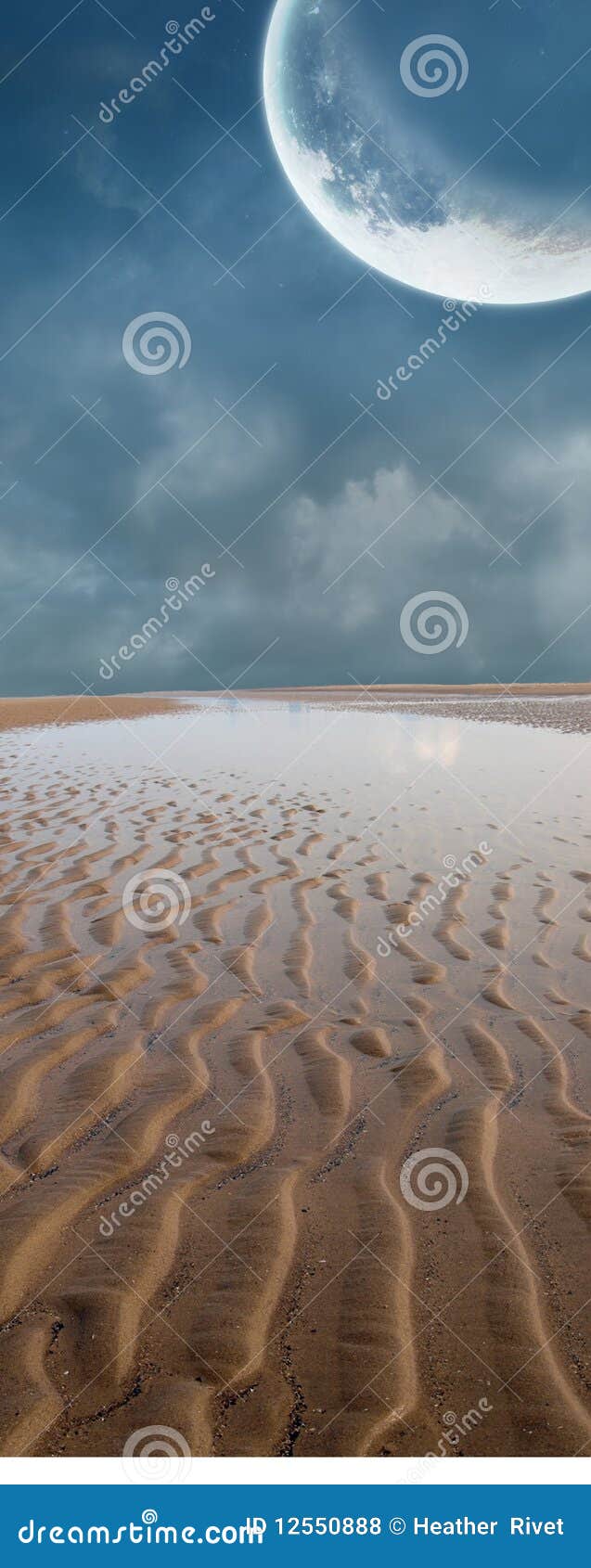 Moon Sand stock photo. Image of moon, water, landscape - 12550888