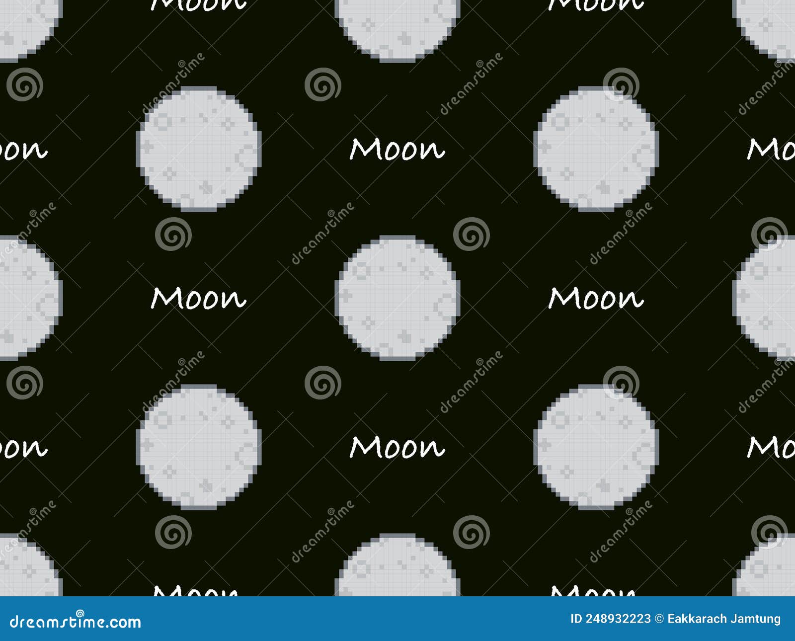 Moon Pixel , Pixel Art Illustration | CartoonDealer.com #143947344