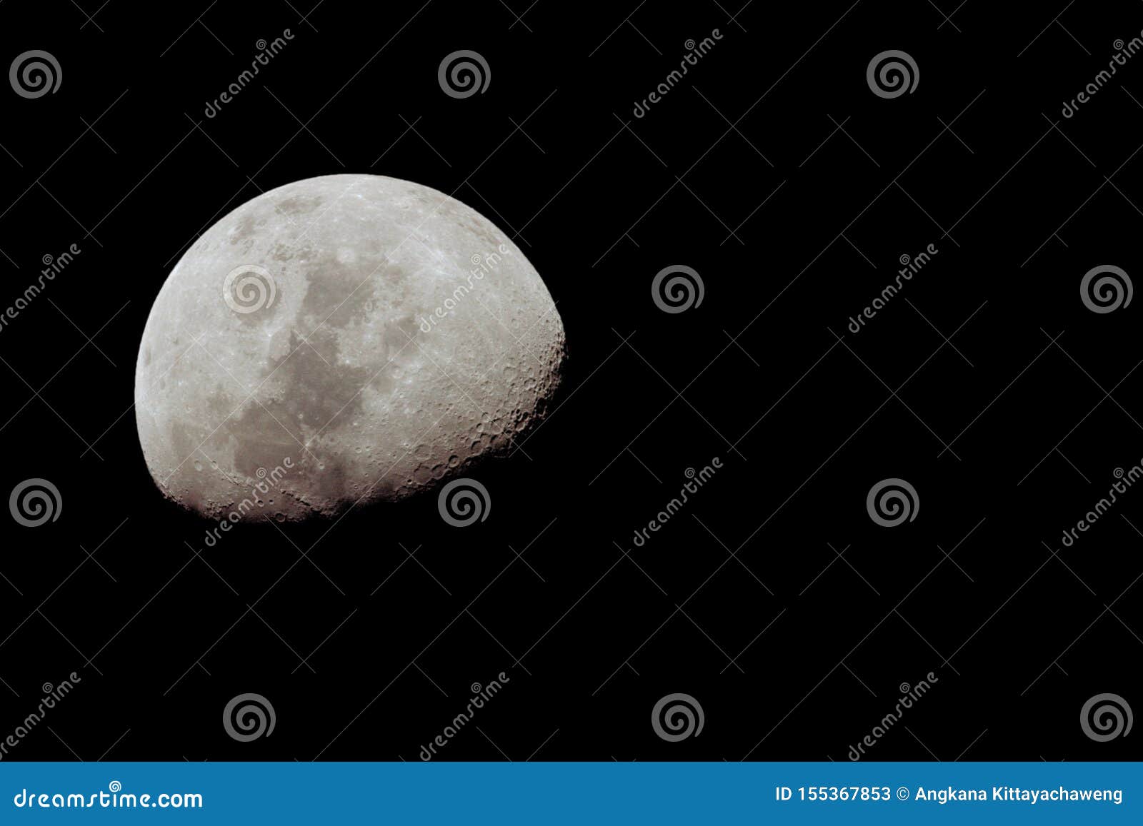 Moon with Shadow View from Space. Stock Image - Image of cloud, nasa ...