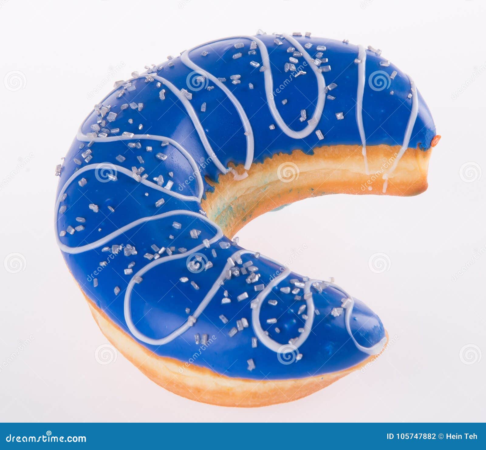 Moon Shape Donut on Background Stock Photo - Image of donut, frosting ...