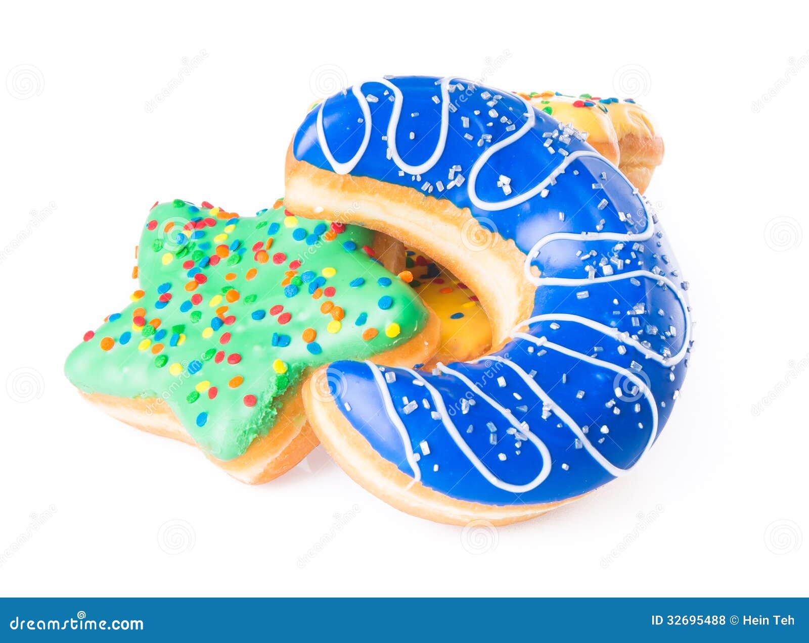 Moon Shape Donut on Background Stock Photo - Image of food, junk: 32695488