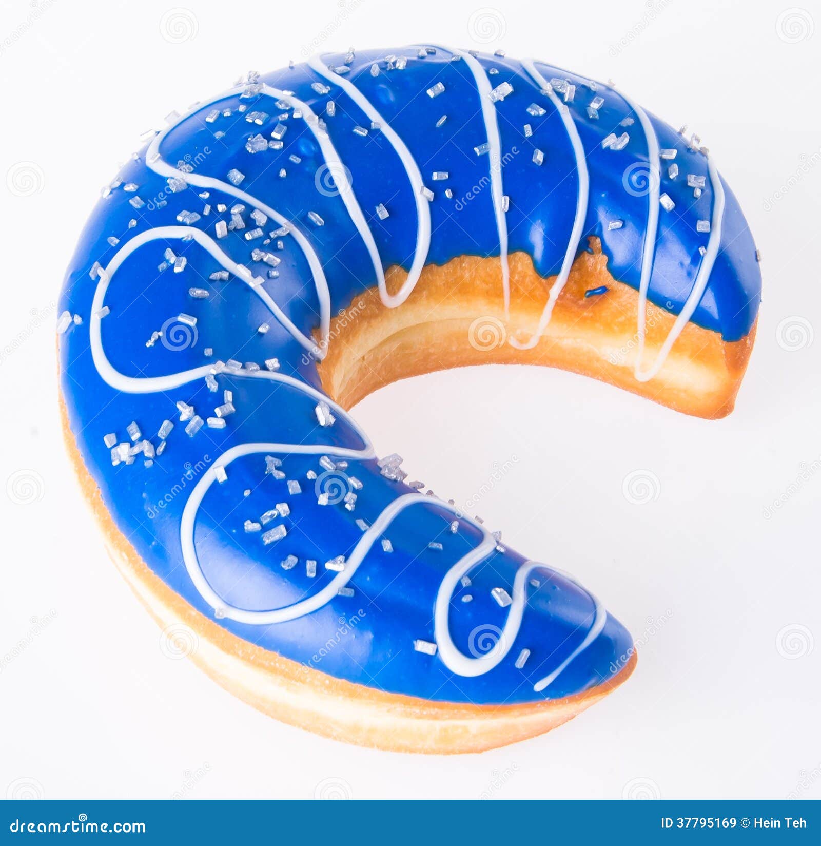 Moon Shape Donut on Background Stock Image - Image of doughnut, color ...