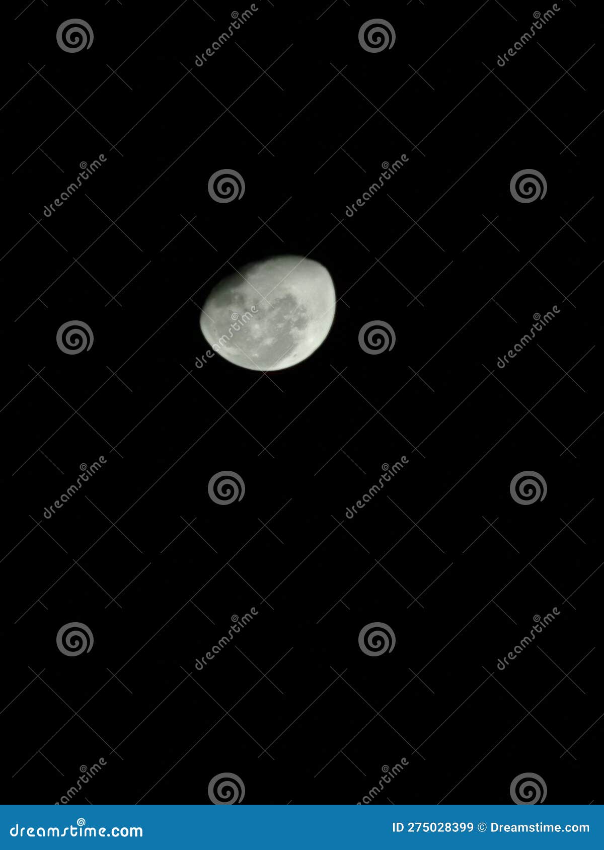 Moon Shine in the Night Sky. without Any Cloud Stock Image - Image of ...