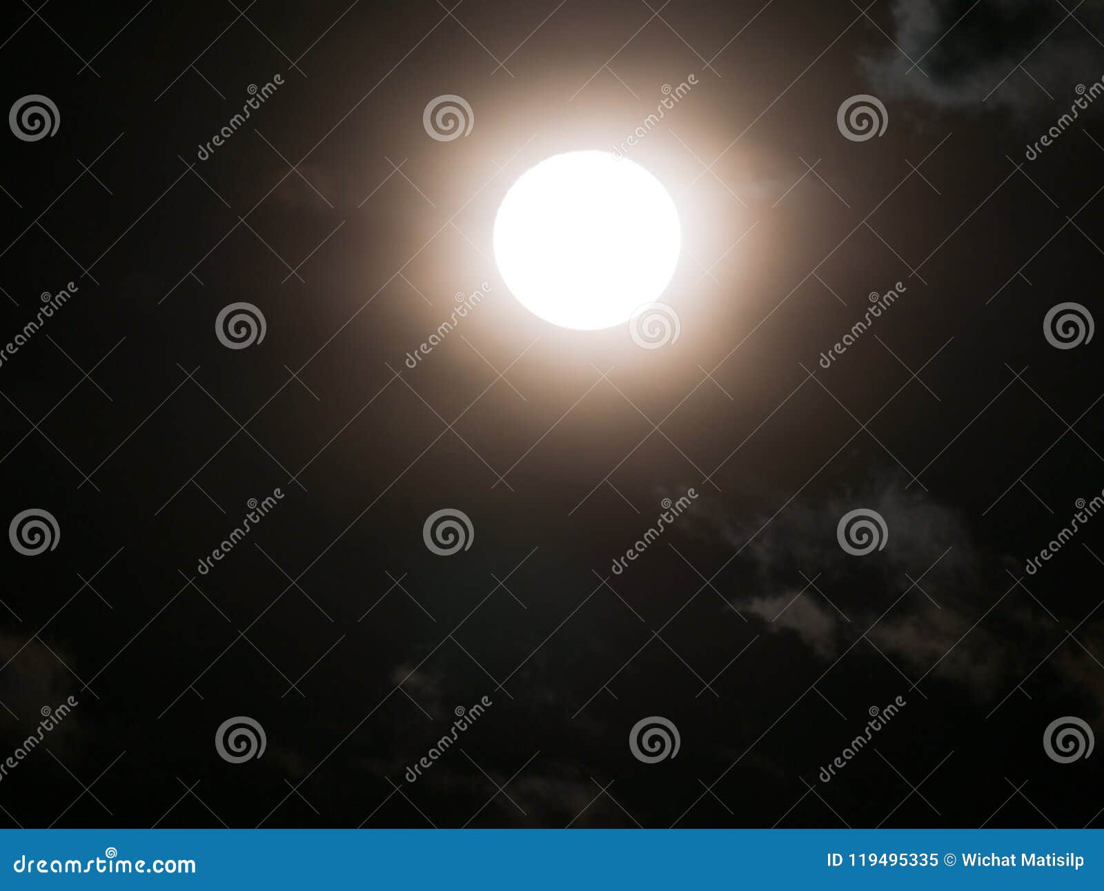 Moon Shining in the Dramatic Clouds Stock Image - Image of aura, drama ...