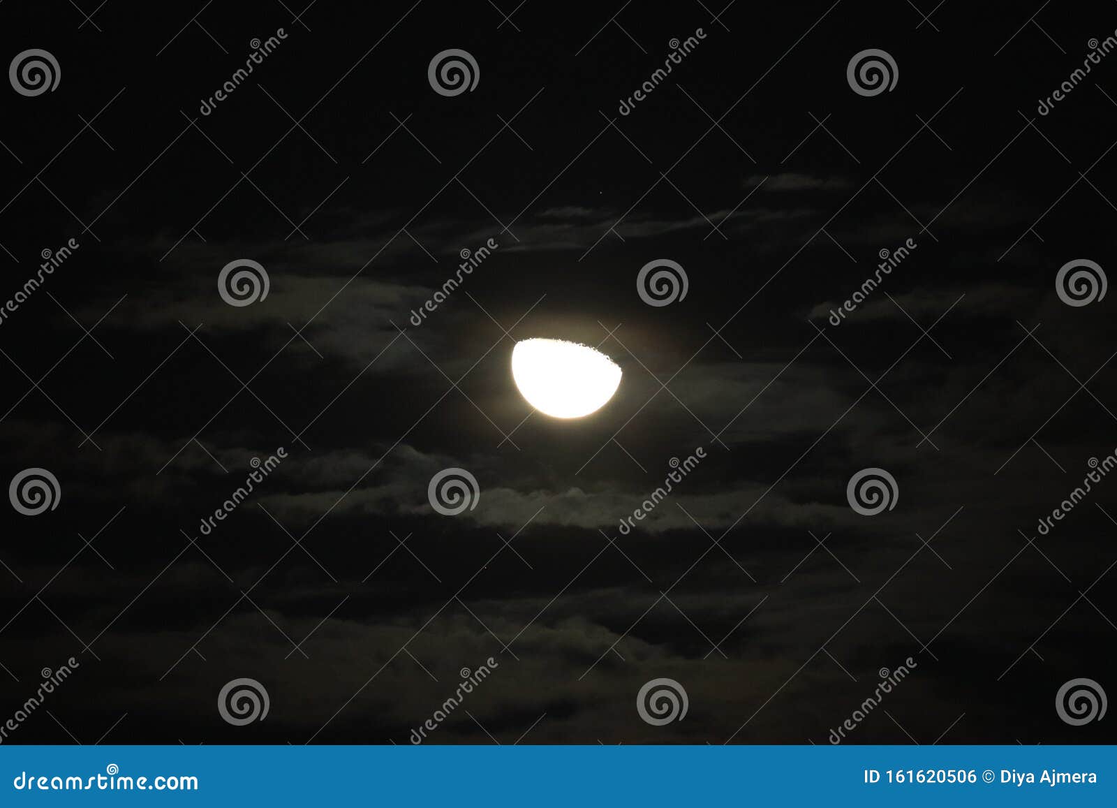 Moon shining in the sky stock photo. Image of moon, night - 161620506