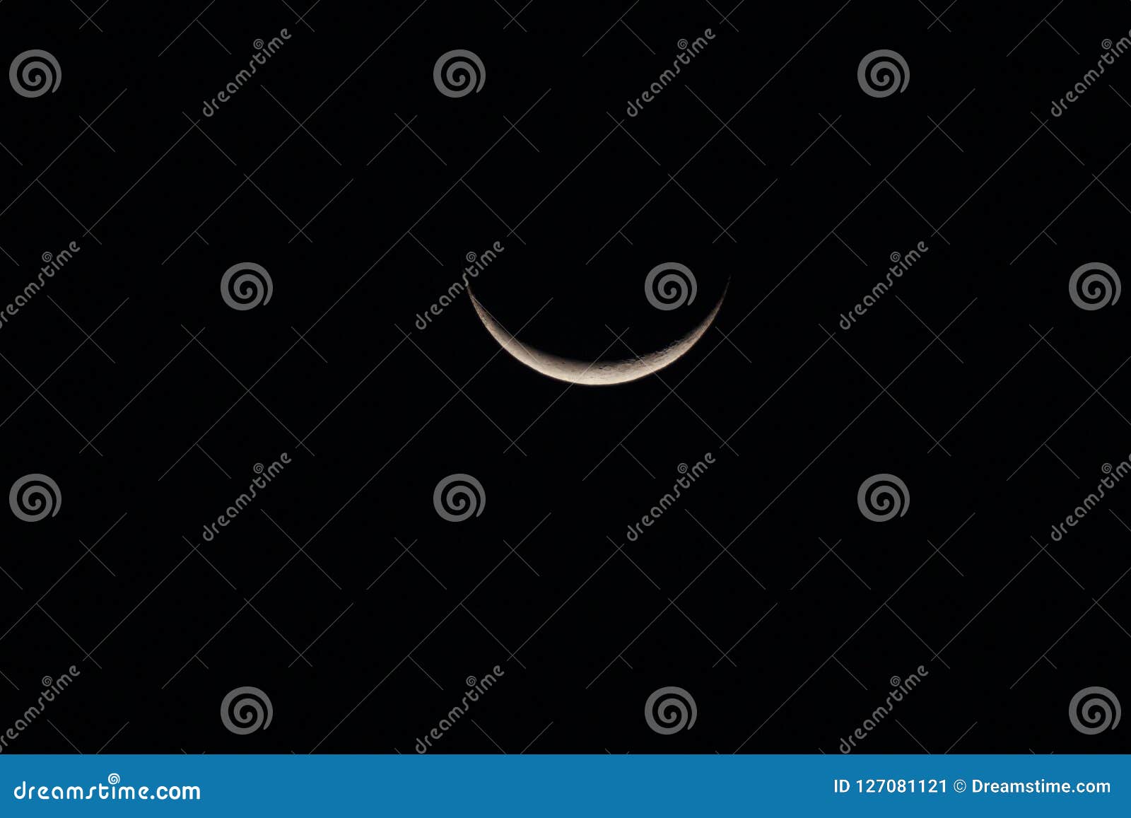 Moon Sickle. Thin Structure. a Fascinating Sight. Stock Image - Image ...