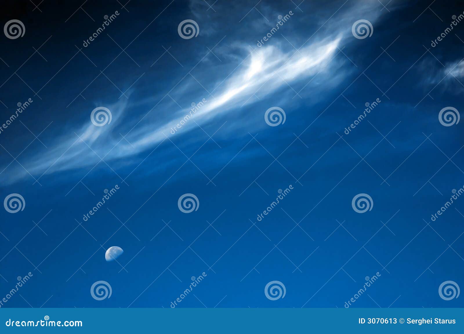Moon and silver clouds stock image. Image of weather, cloudscape - 3070613