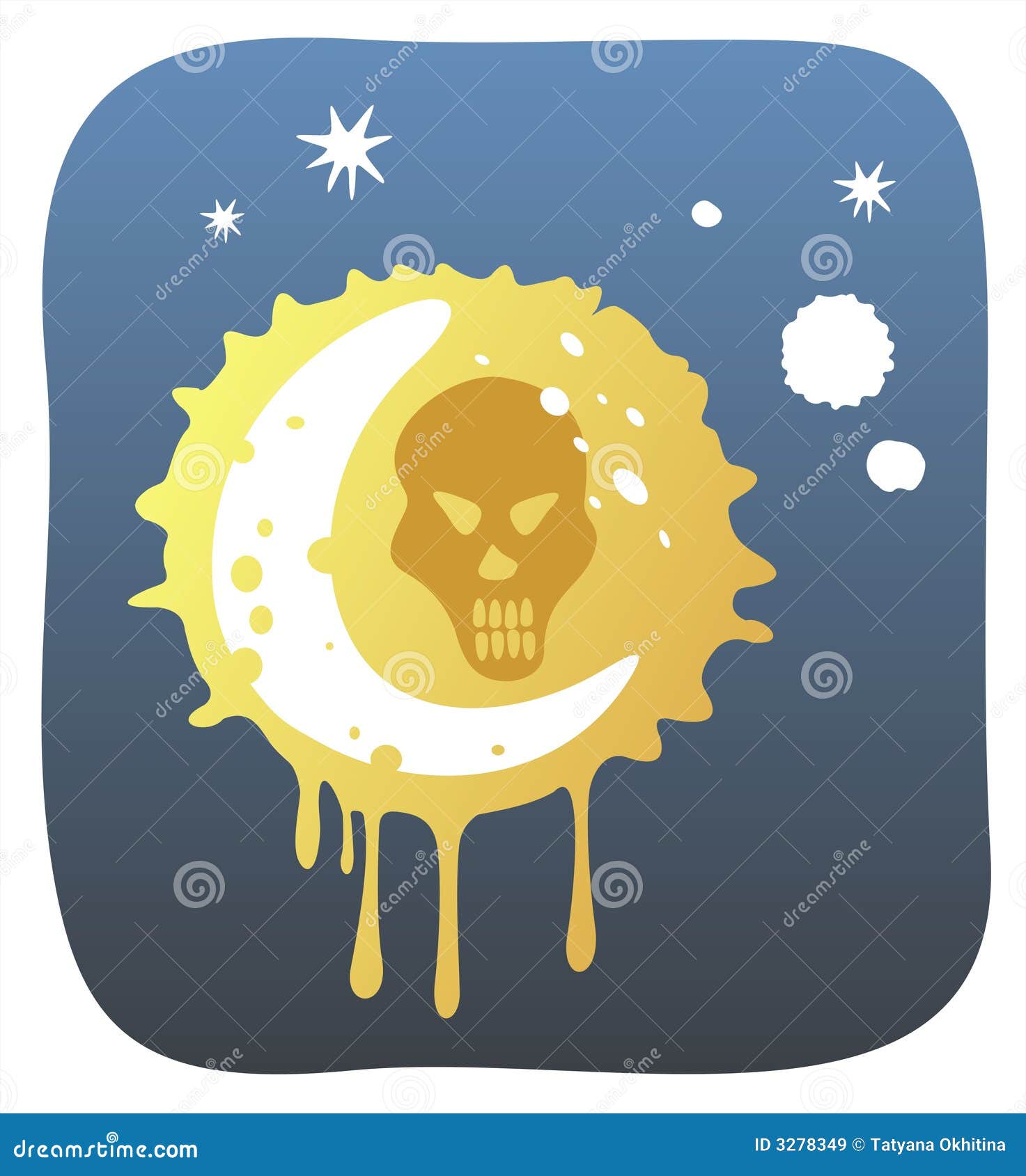 Moon And Skull Picture. Image: 3278349