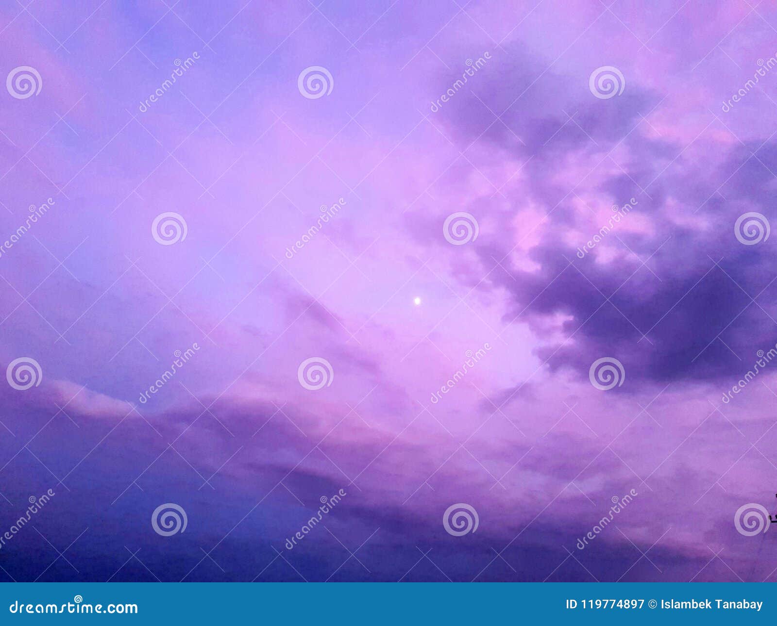 Pinkness stock image. Image of moon, clouds, full, pink - 119774897