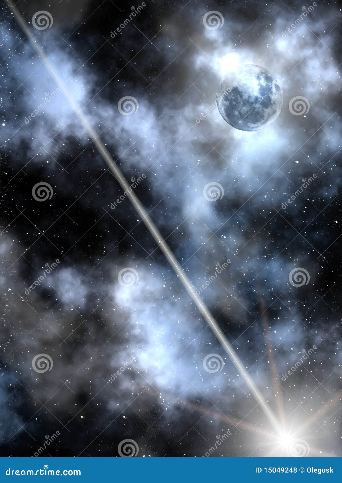 Moon sky night meteor stock illustration. Illustration of night - 15049248