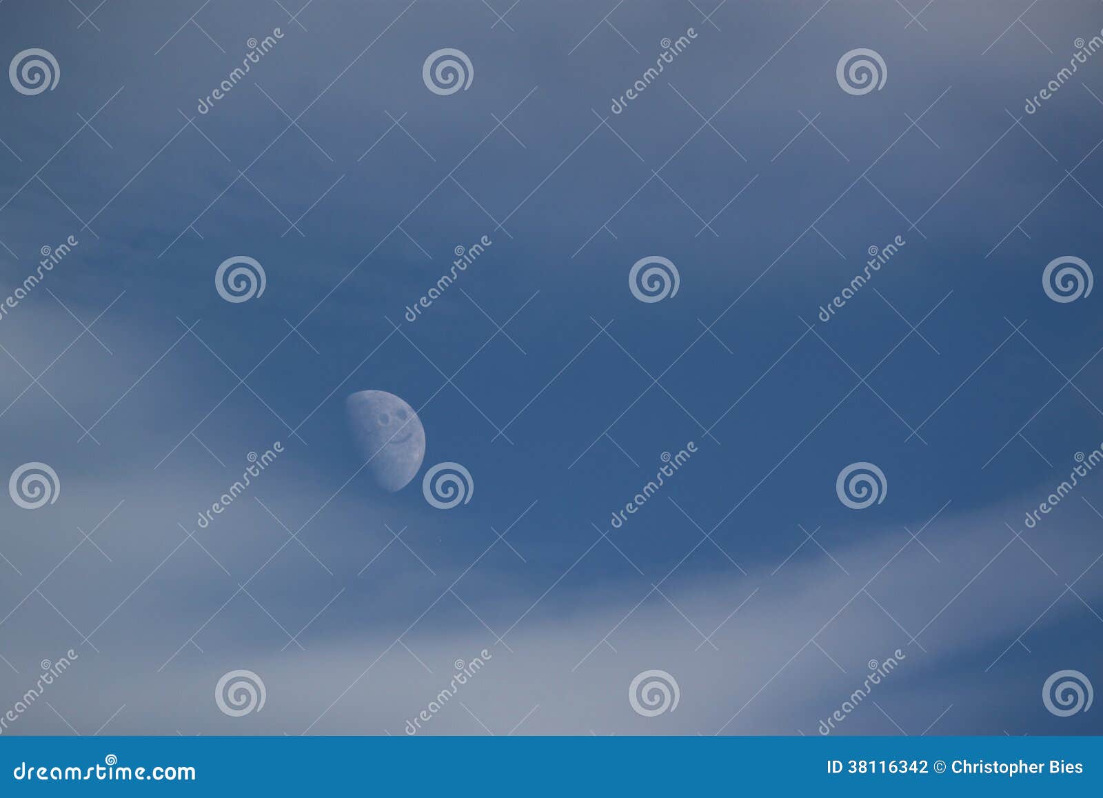 Moon Smiling stock photo. Image of blue, face, white - 38116342