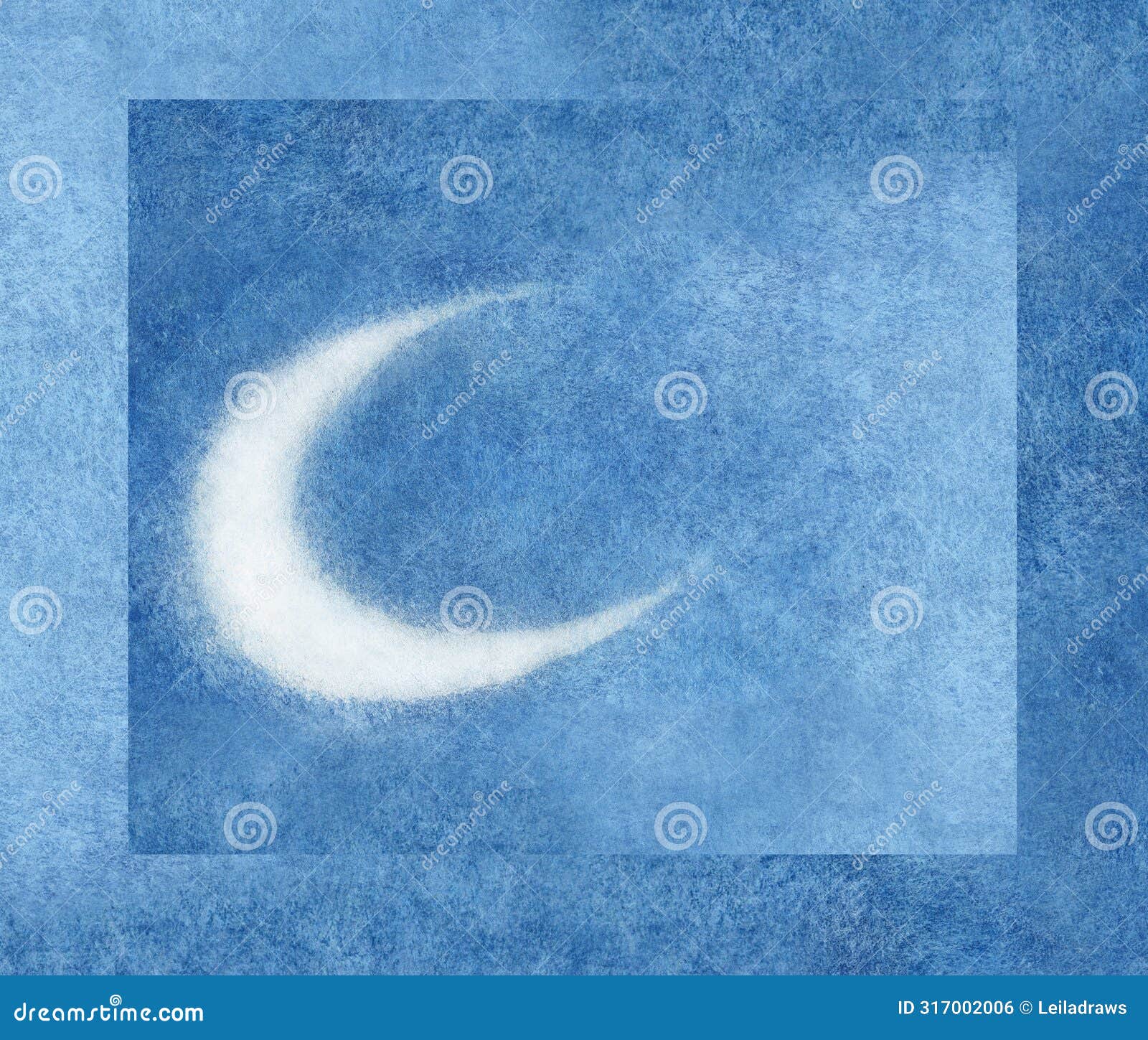 Moon with Soft Glow in the Night Sky. Painted Background. Stock ...