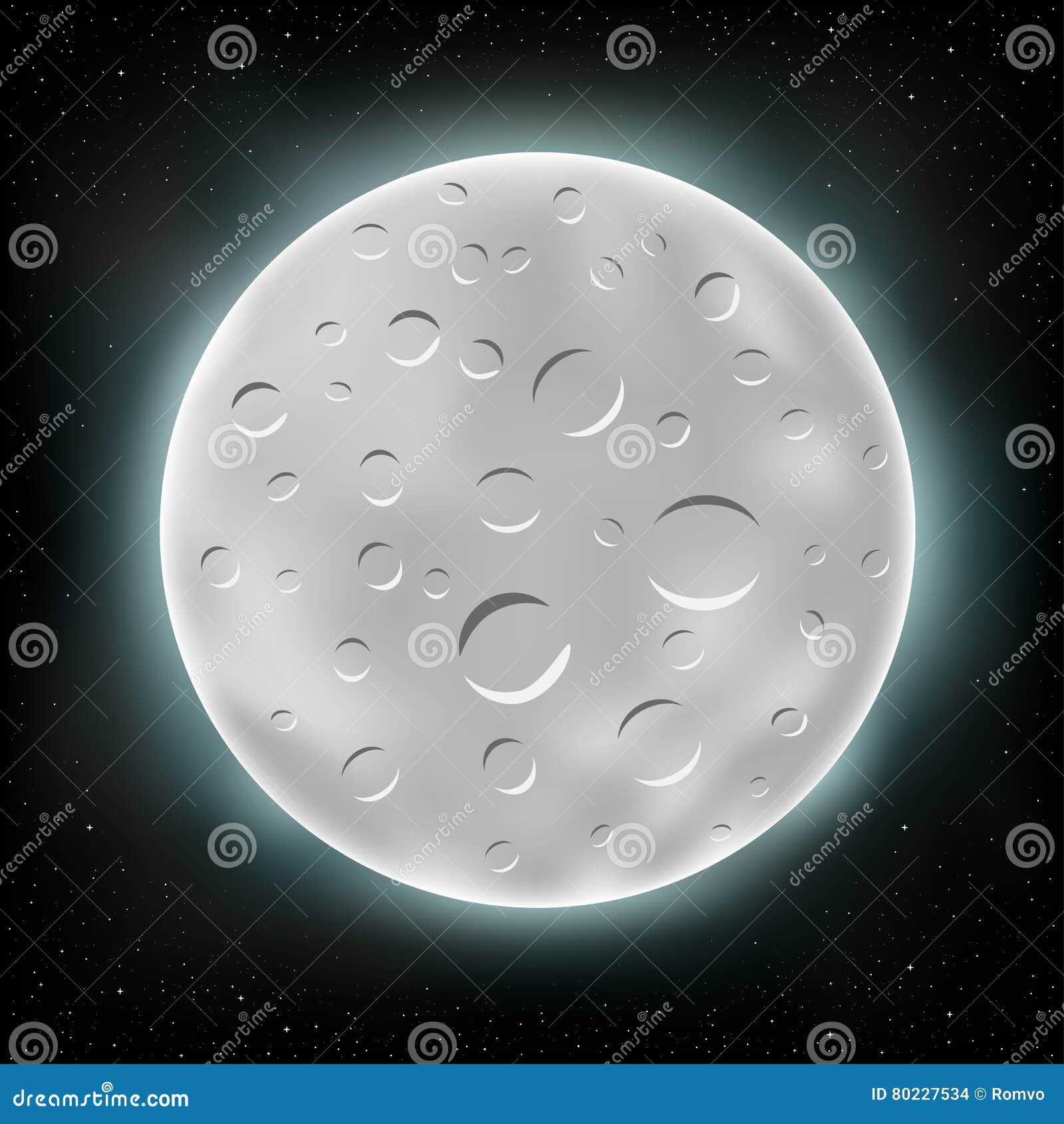 Moon on space background stock illustration. Illustration of circle ...