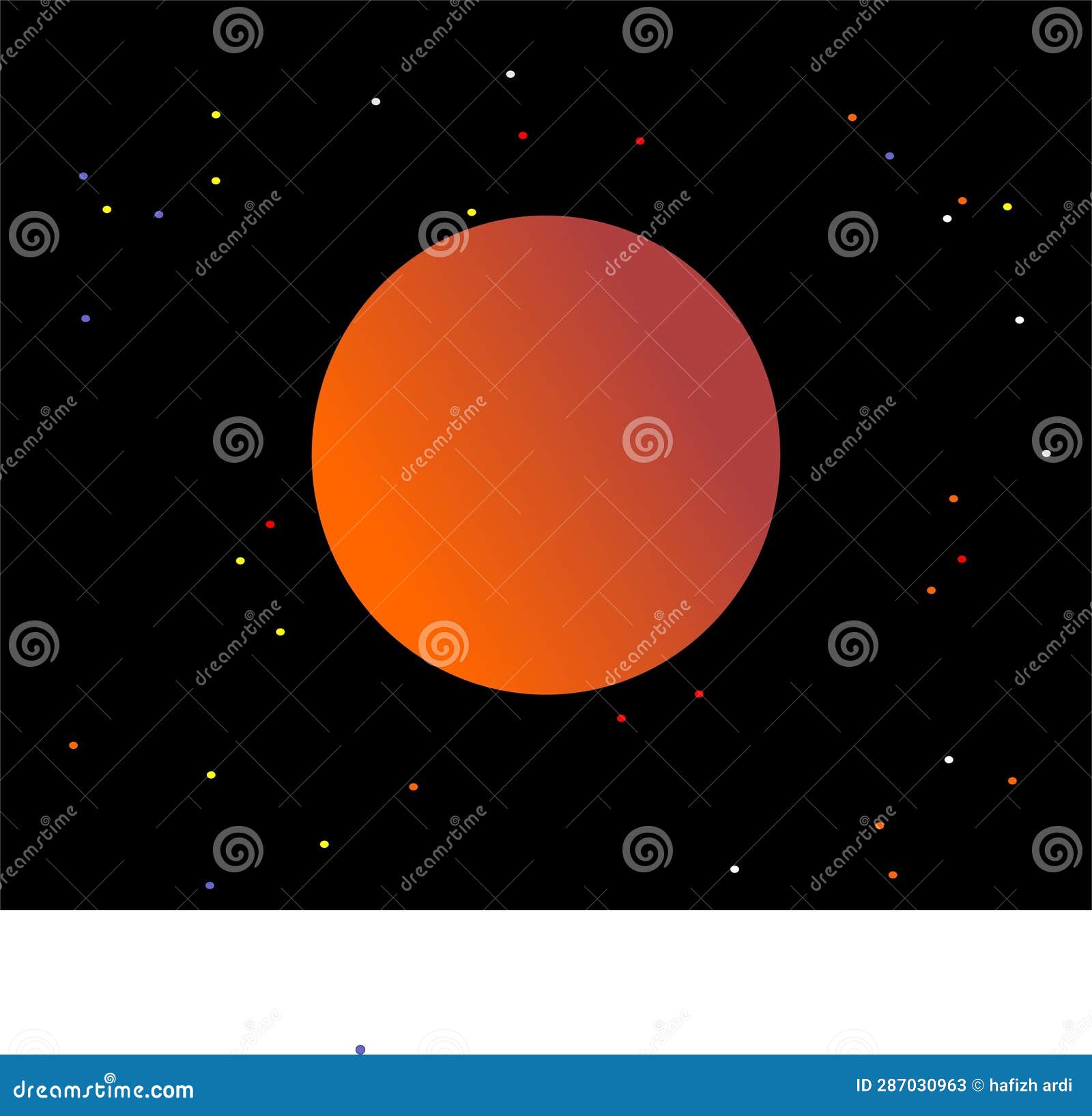 Moon in Space Illustration Vector Stock Vector - Illustration of ...