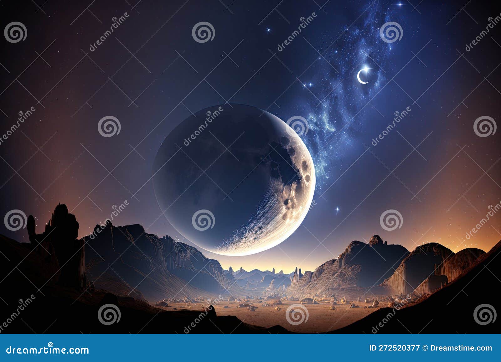 Moon and Star Backdrop. NASA Supplied this Photograph Stock ...