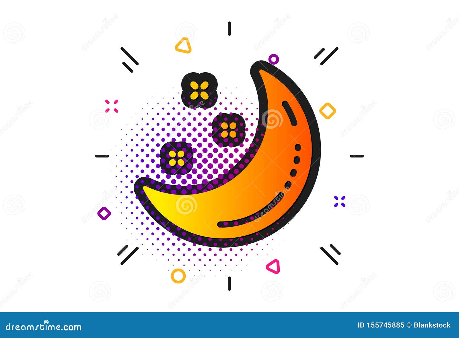 Moon and Stars Icon. Night Sign. Sleep Symbol. Vector Stock Vector ...