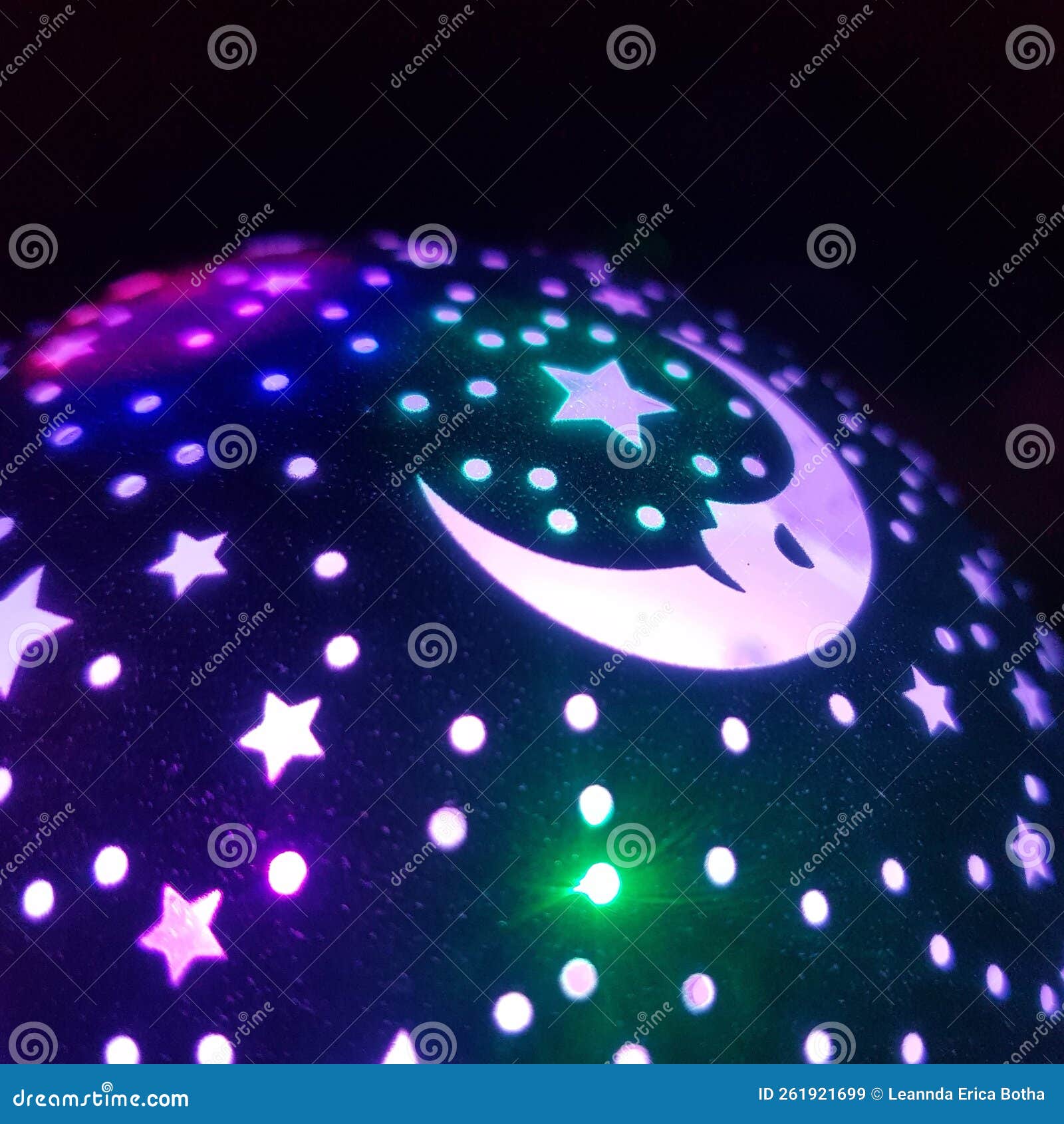 Moon and stars night light stock image. Image of design - 261921699