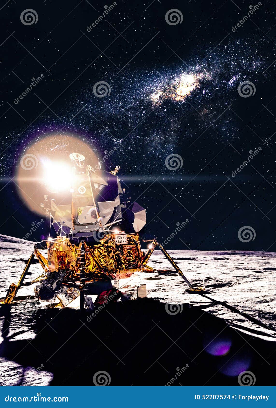 Moon station editorial stock image. Image of moon, galaxy - 52207574