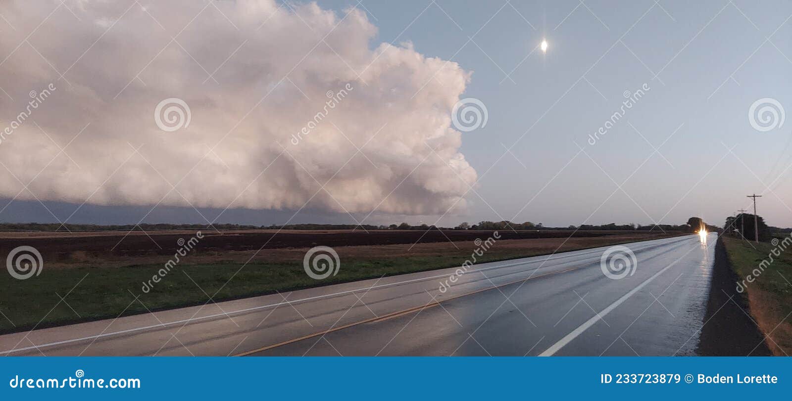 Moon Storm stock image. Image of field, road, clears - 233723879