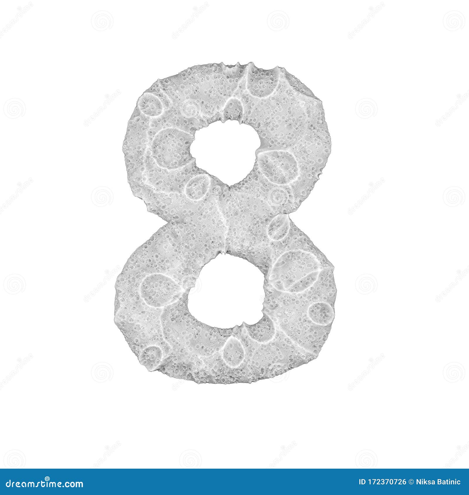 Stylized Number 7 With A Square Border. Vector Template For Logo, Label ...